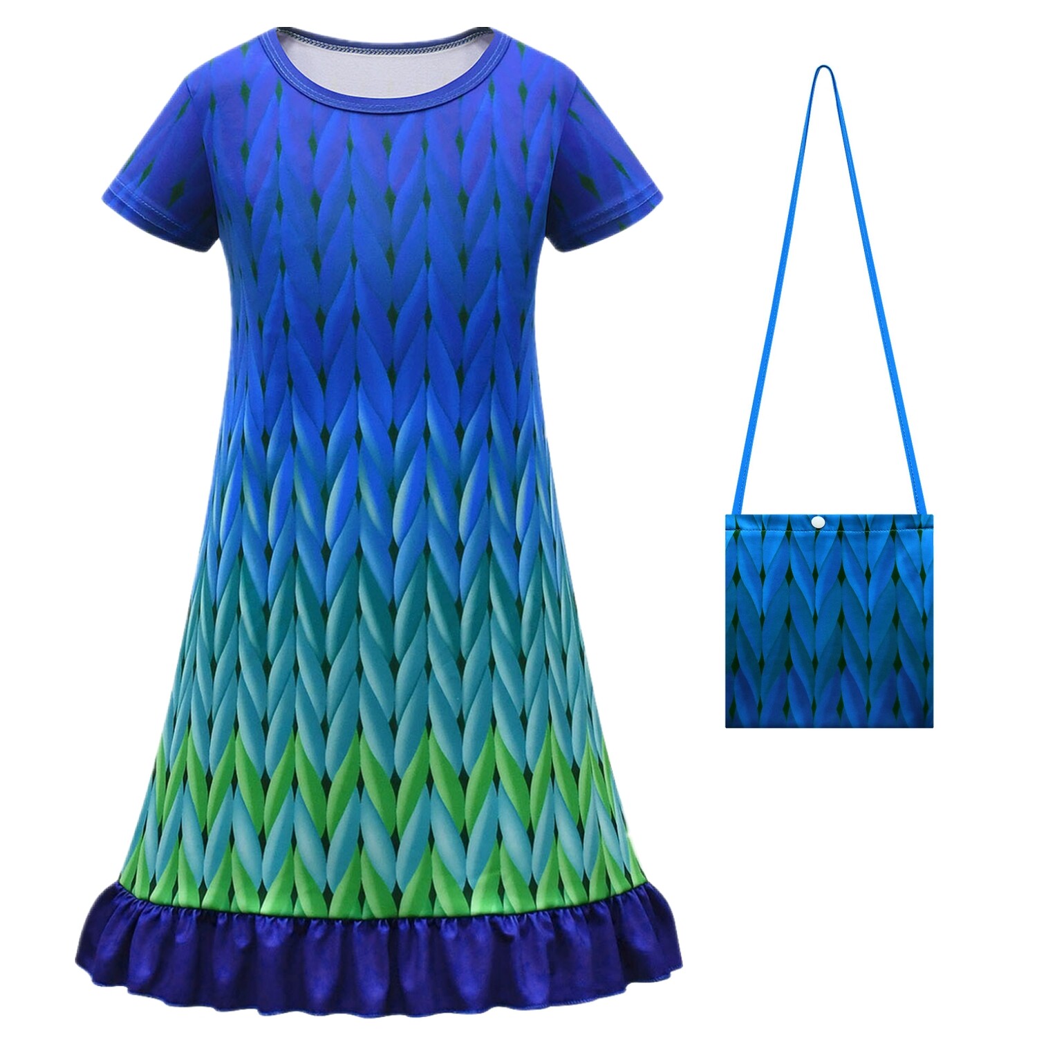 HAWEE Girls Princess Elf Fancy Dress Halloween Poppy Costume Cosplay ...