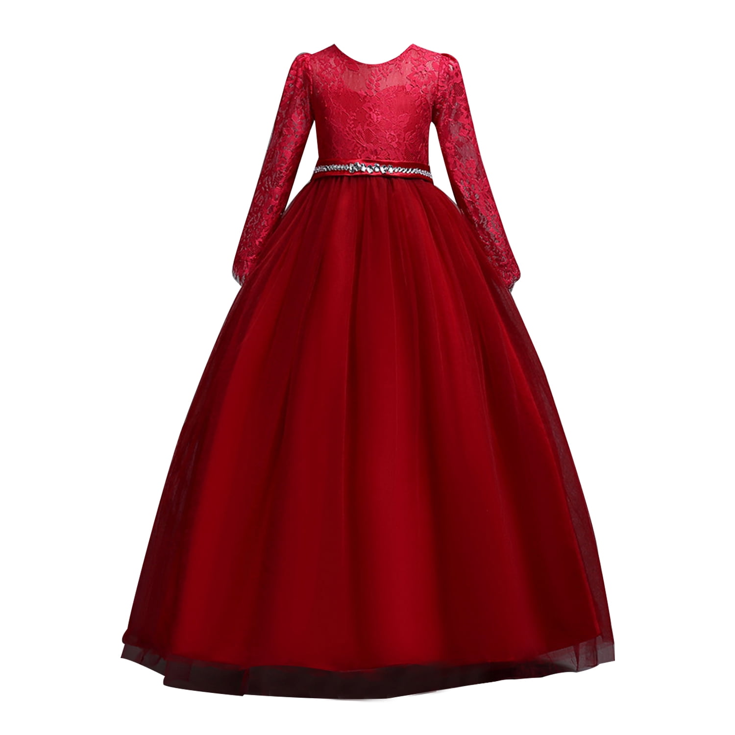 HAWEE Girls Princess Pageant Dress Kids Prom Ball Gowns Wedding Party ...
