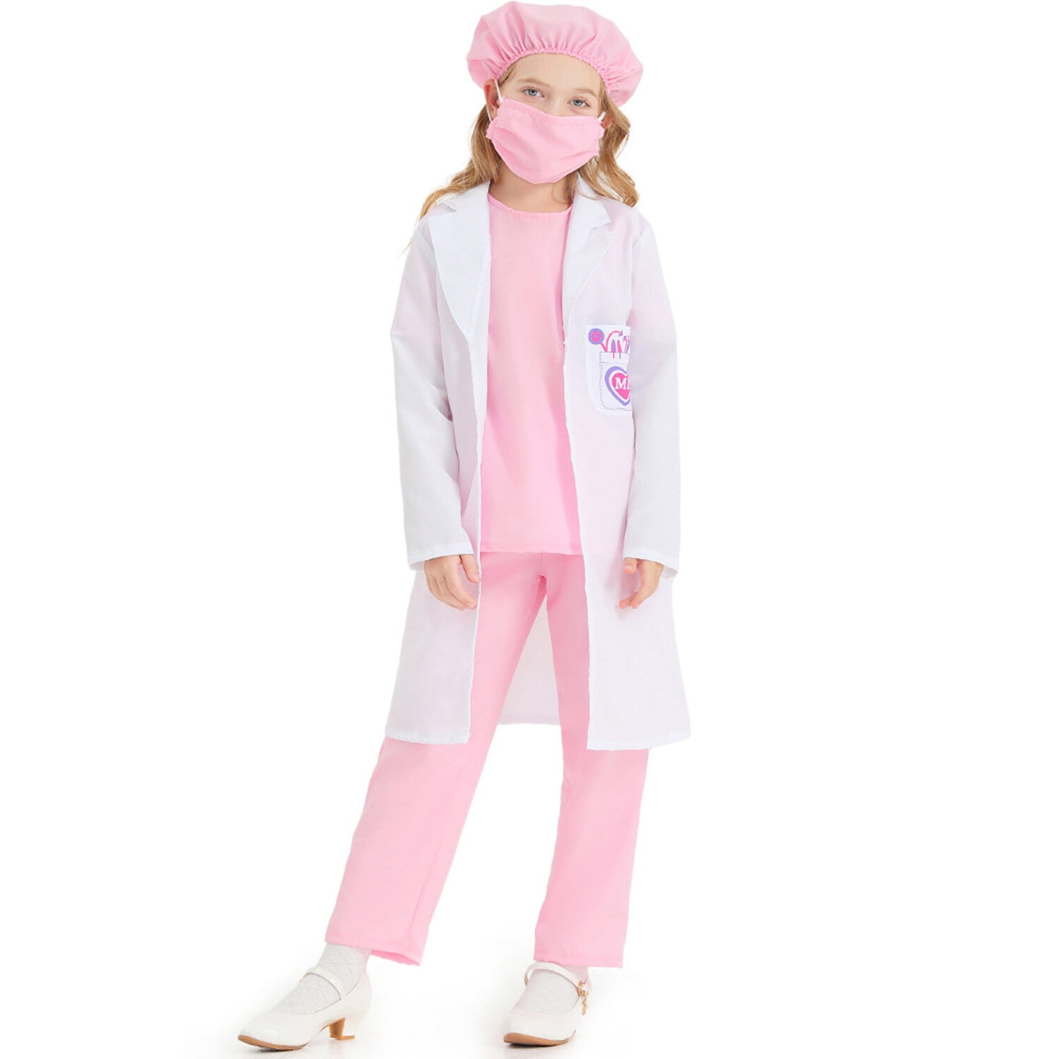 HAWEE Kids Doctor Costume Role Play Lab Coat and Kit with Stethoscope ...