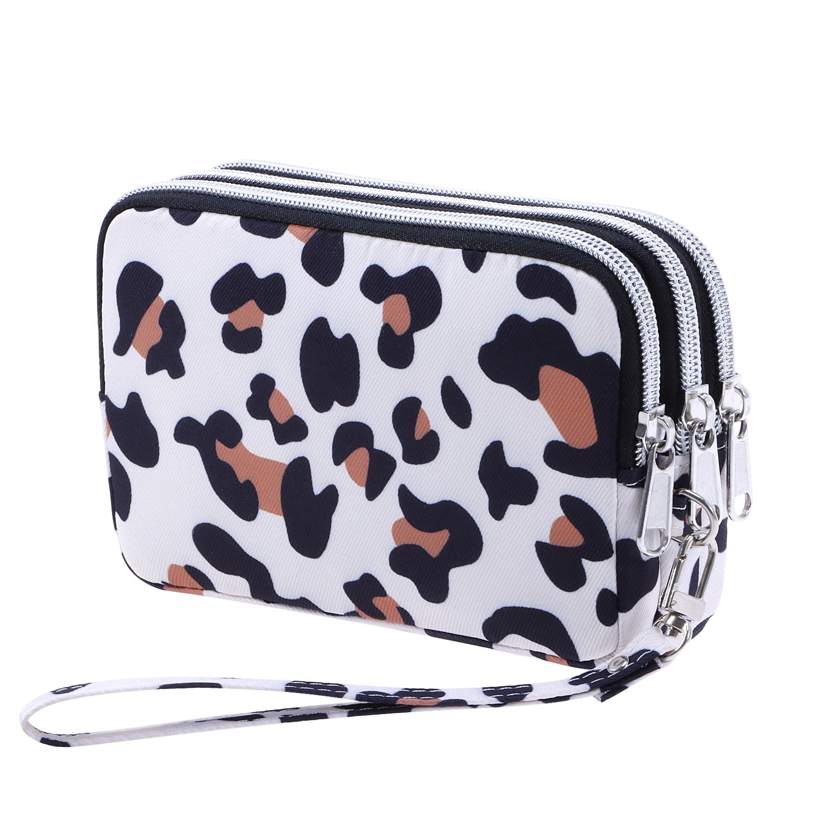 HAWEE Large Capacity Wristlet Wallet for Women Leopard Printed Nylon ...