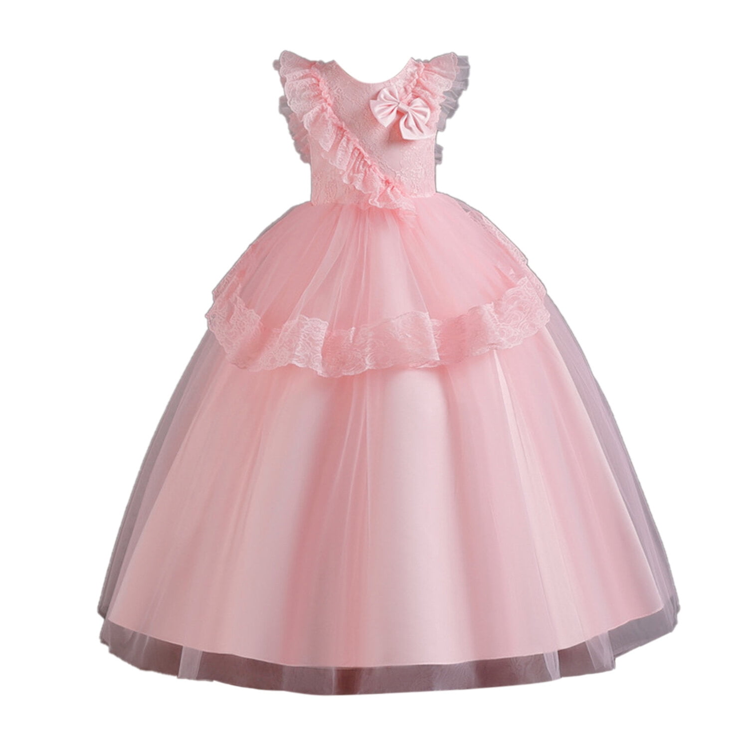 HAWEE Little Girl Lace Dress Big Girls Princess Pageant Birthday Party ...