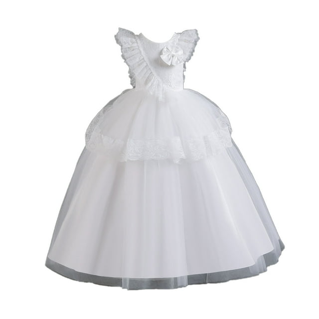 HAWEE Little Girl Lace Dress Big Girls Princess Pageant Birthday Party ...
