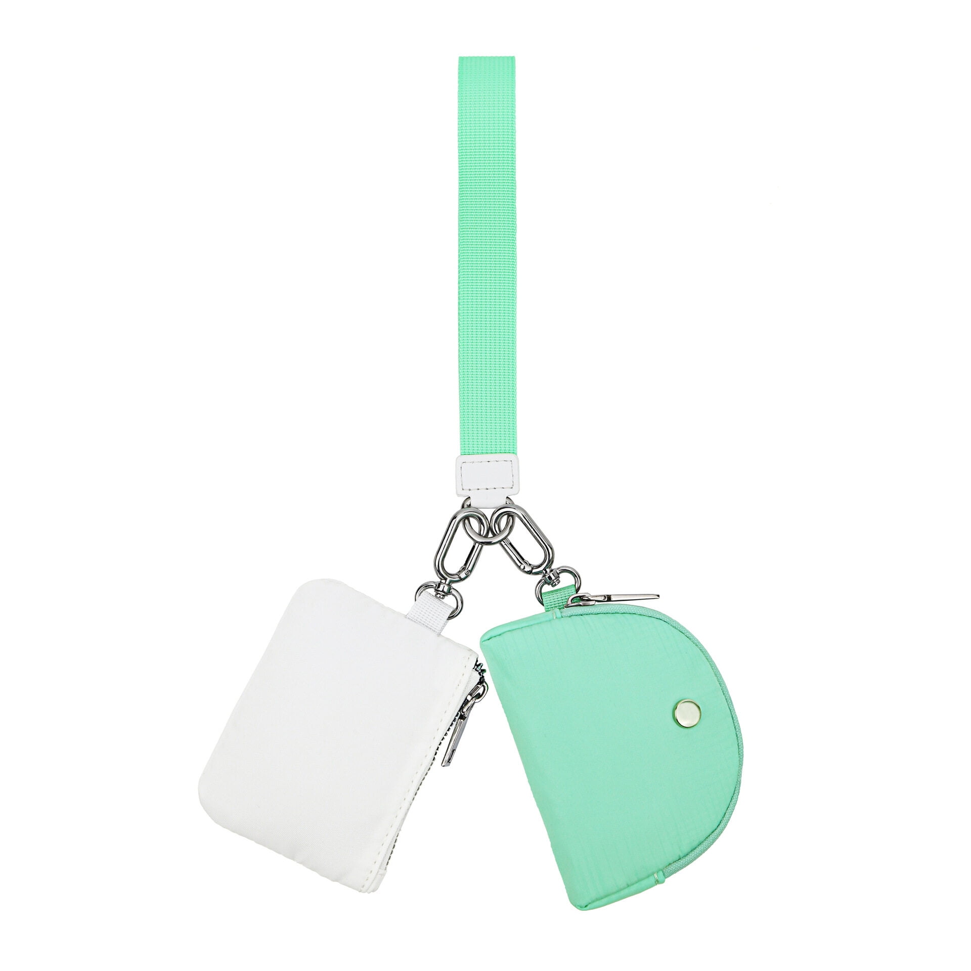 HAWEE Mini Zip Around Wristlet Wallets for Women Detachable Dual Pouch ...