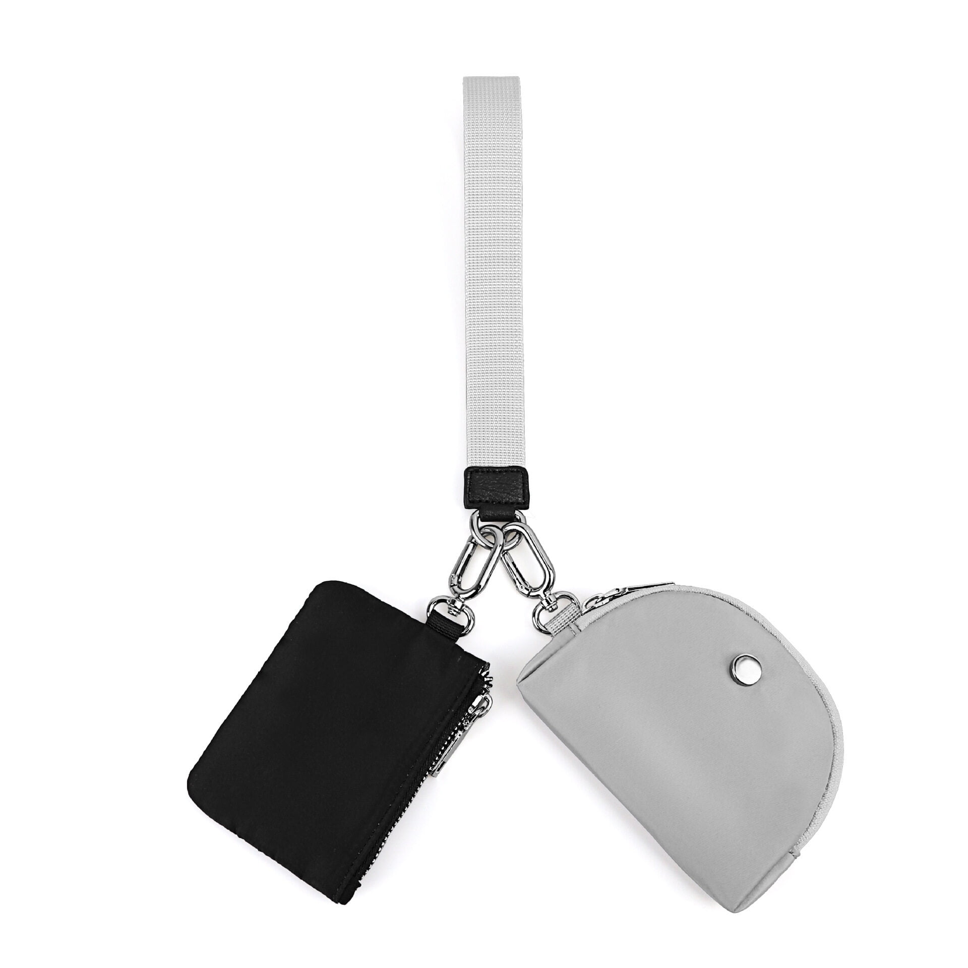 HAWEE Mini Zip Around Wristlet Wallets for Women Detachable Dual Pouch ...