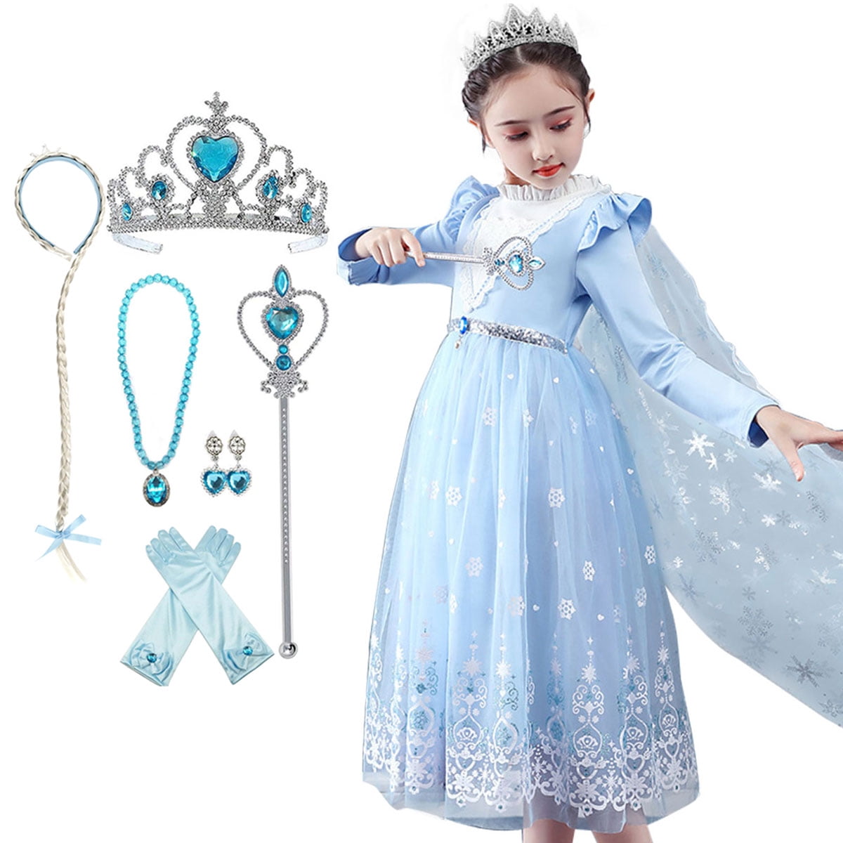 HAWEE Princess Costume Dress up Long Sleeve Party Dress Cosplay Party ...