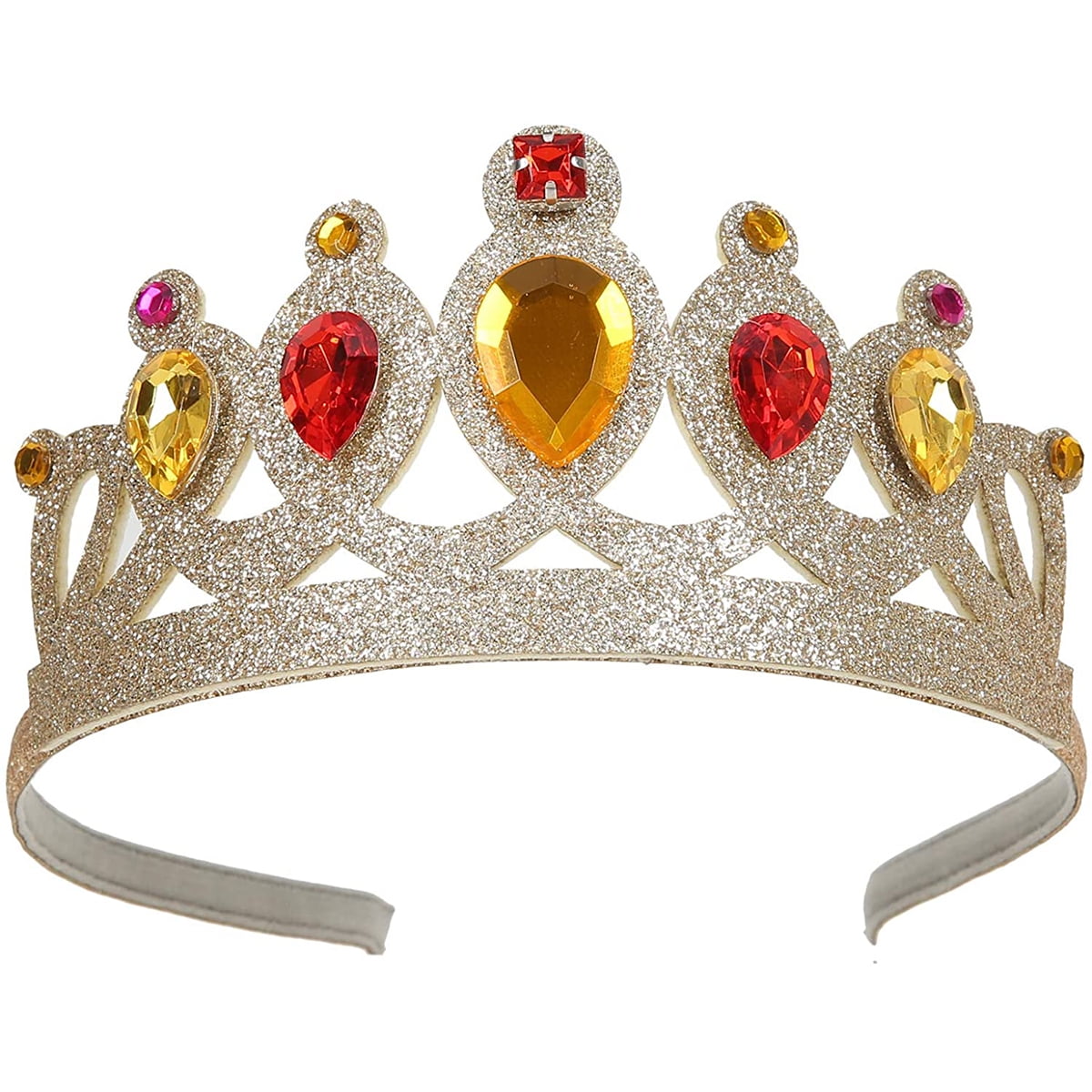 HAWEE Princess Crown Gold Tiara for Accessories Mermaid/Belle Crown ...