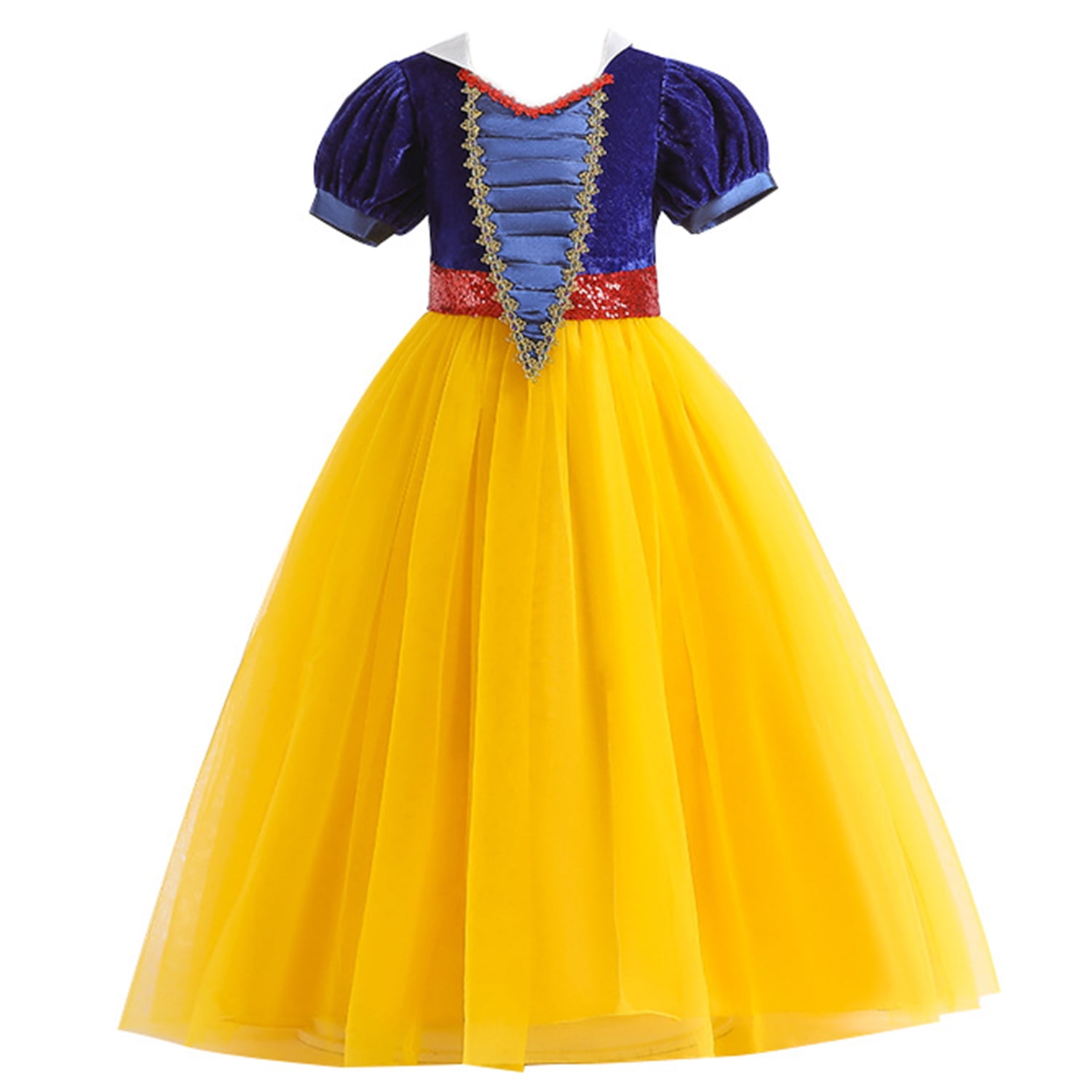 HAWEE Princess Deluxe Yellow Costume Generic Party Dress Up with ...