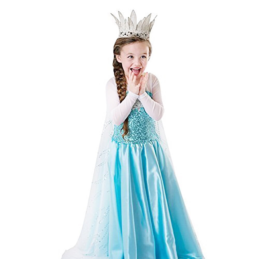 HAWEE Princess Elsa Costumes Snow Queen Birthday Party Halloween ...