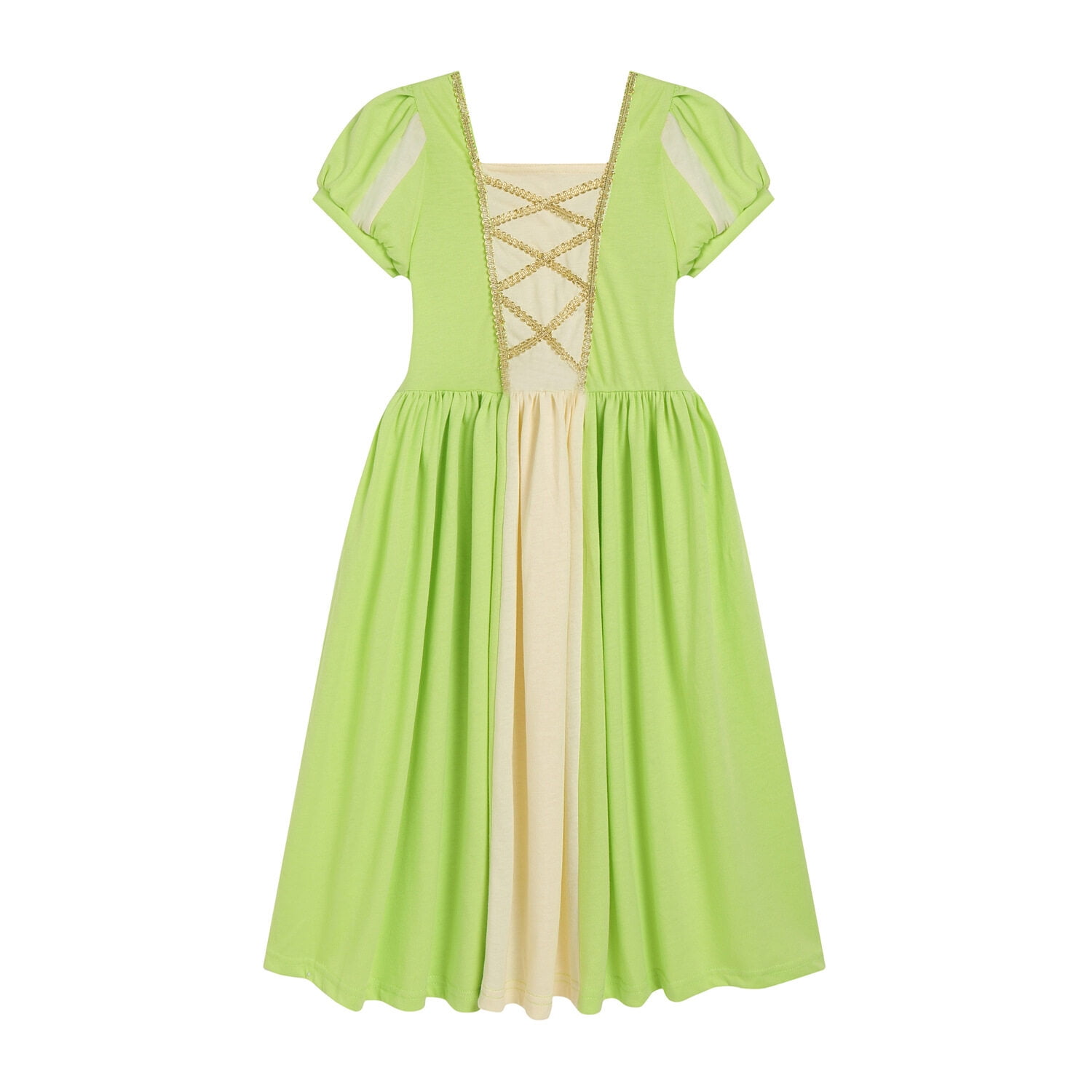 HAWEE Princess Tiana Long Maxi Cotton Dresses Girls Fancy Birthday ...