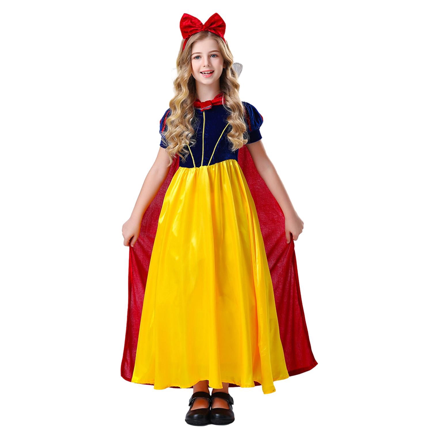 HAWEE Snow Princess Costume for Girls Halloween Party Cosplay Princess ...