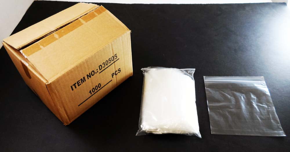 HAWK 1000 Count Plastic Resealable Bags | 5" x 5" (12.7 cm x 12.7 cm ...