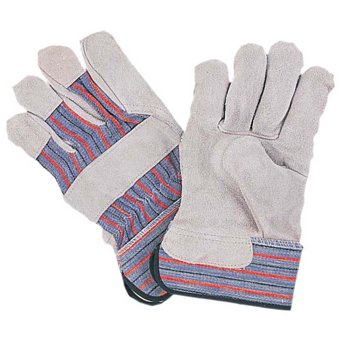 HAWK (2 Pack) Men's Split Leather Safety Gloves | Size Large (L ...