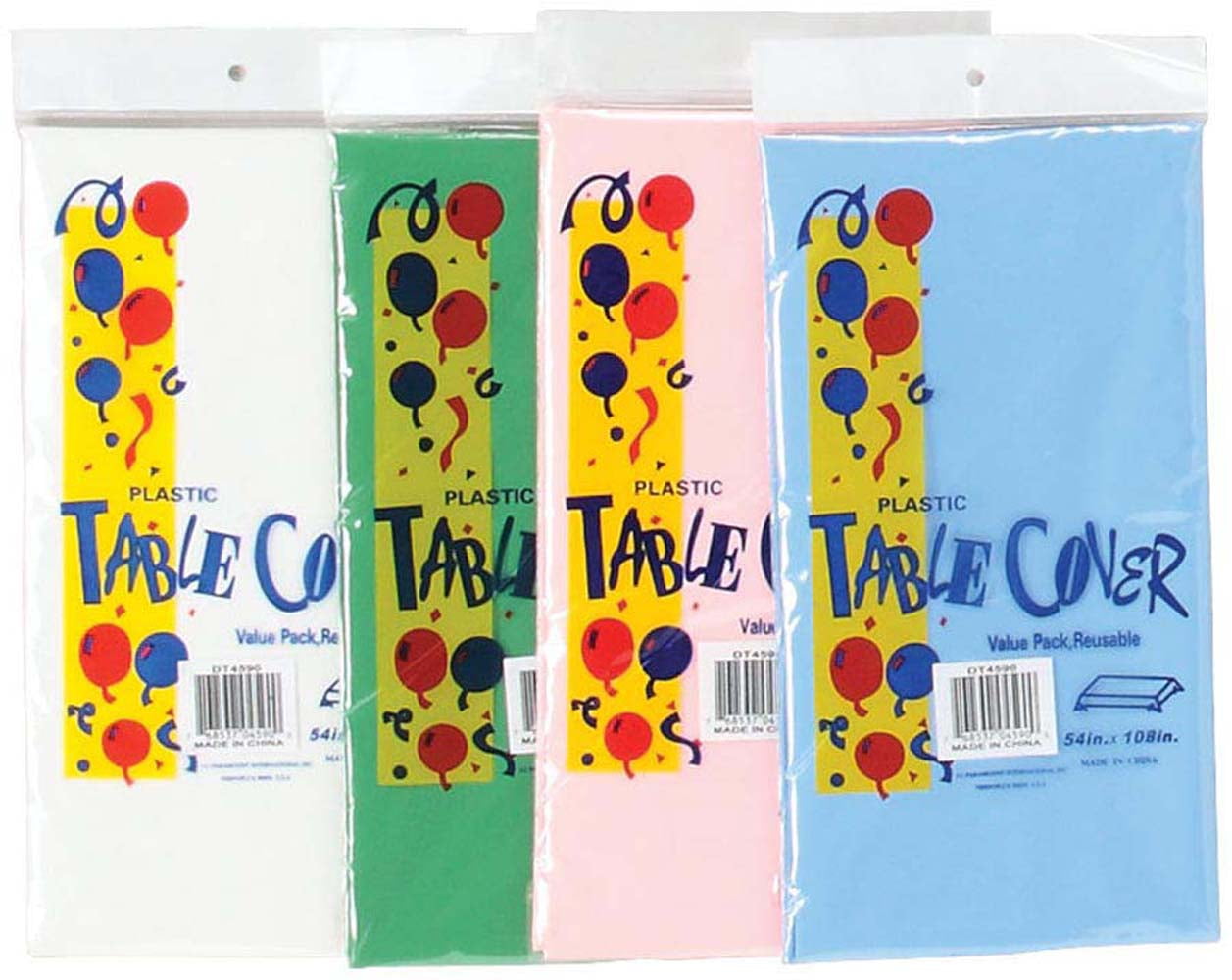 HAWK (2 Pack) Reusable Plastic Table Cover | Vibrant 54"x108" Design ...