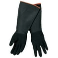 HAWK (2 Pair) 18" (45.7 cm) Black Heavy Rubber Gloves | Size Extra ...