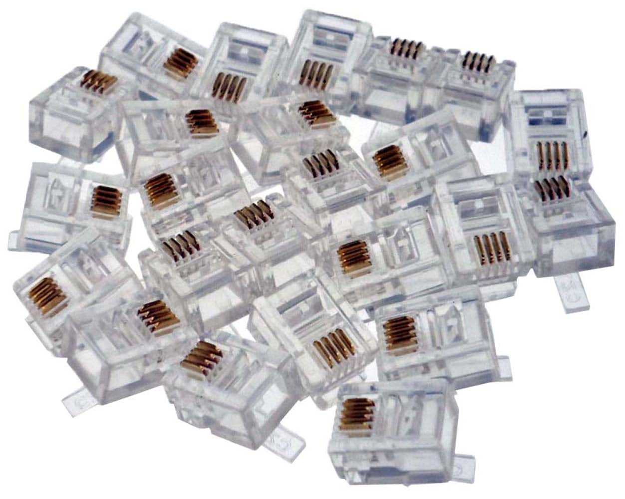 HAWK 24 Pc Standard Telephone Plugs | Professional Grade & Clear | Easy ...