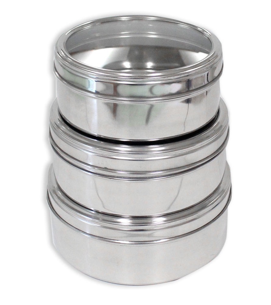 HAWK 3-Piece Stainless Steel Canister Set | 7 5/8" (19.4 cm) Large ...