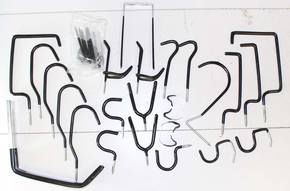 HAWK 30 Piece Storage Hook Set | Assorted Sizes & Shapes | Vinyl ...