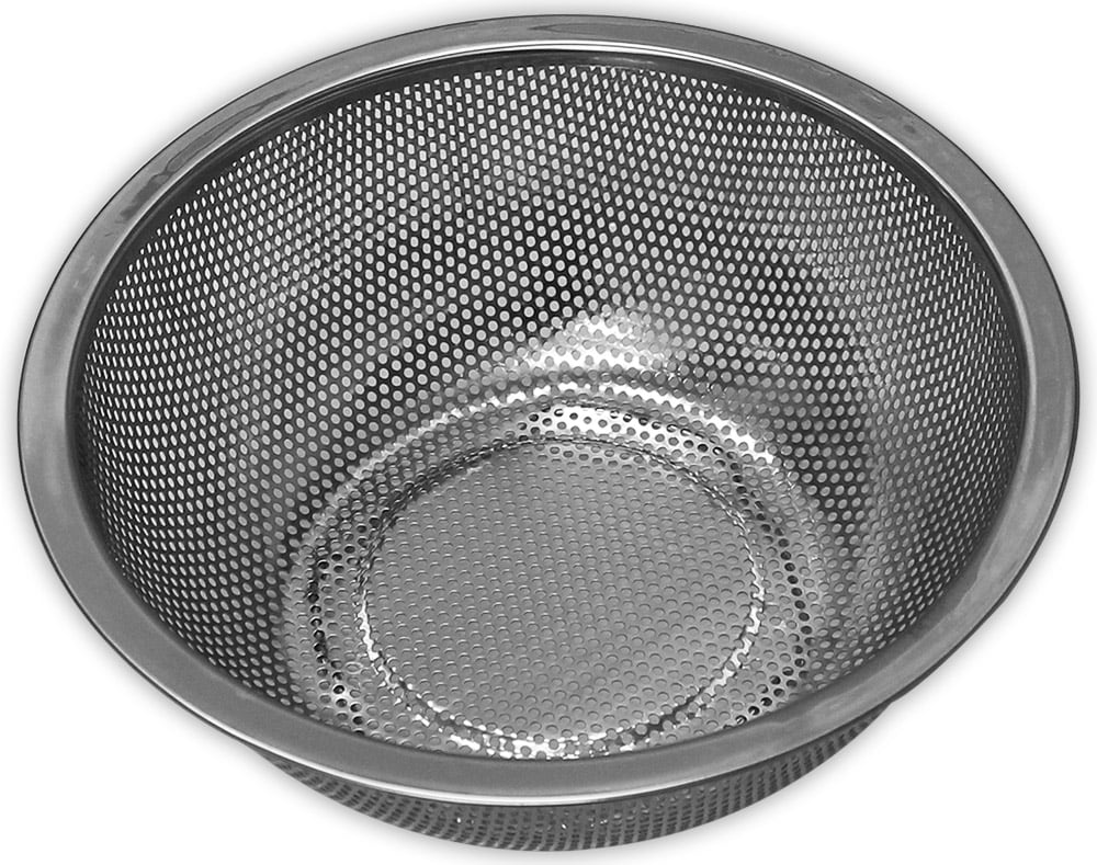 HAWK 8" (20.3 cm) Perforated Metal Colander/Strainer | 1-inch (2.5 cm ...