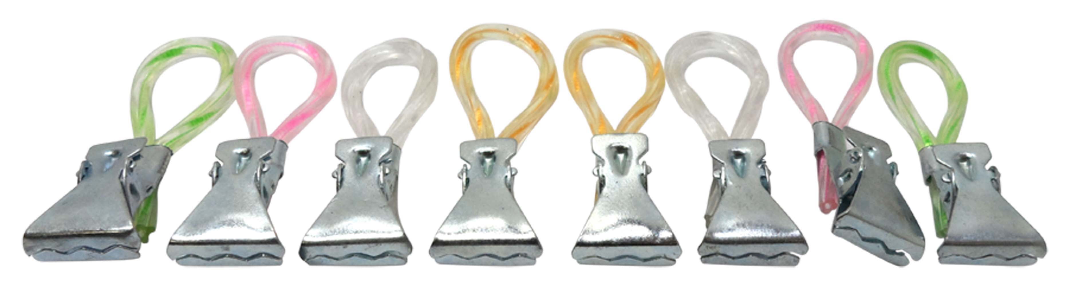 HAWK 8-Piece Clip Hooks Set | 2" (5.1 cm) Length | Assorted Color ...