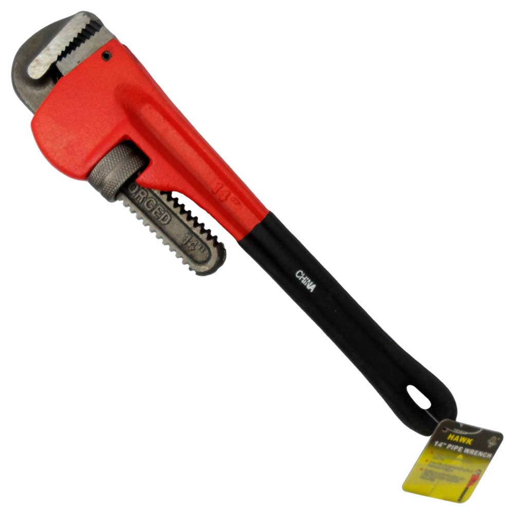 HAWK Heavy Duty Steel Pipe Wrench | 14" (35.6 cm) | Thumbwheel ...