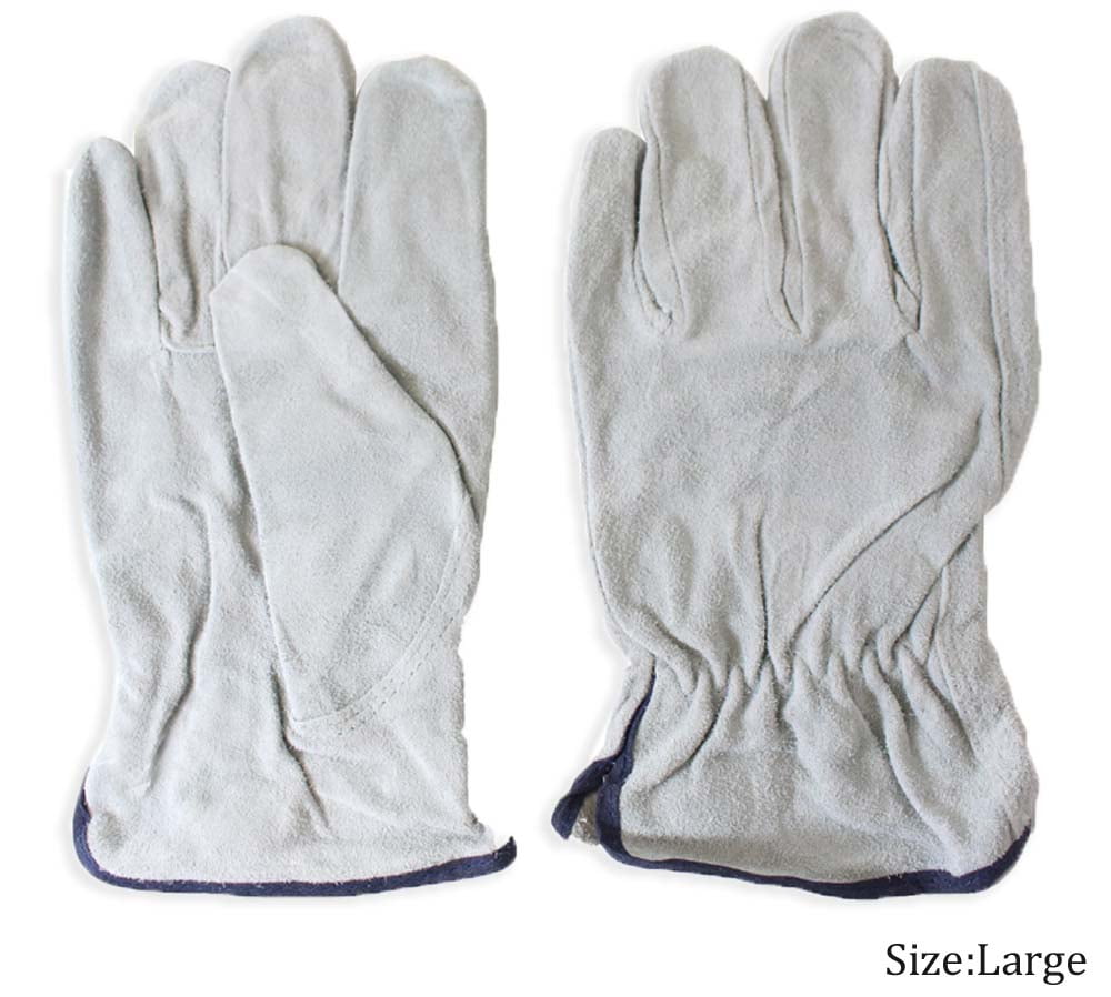 HAWK Men's Grey Split Leather Driver's Gloves | Size Large (L ...