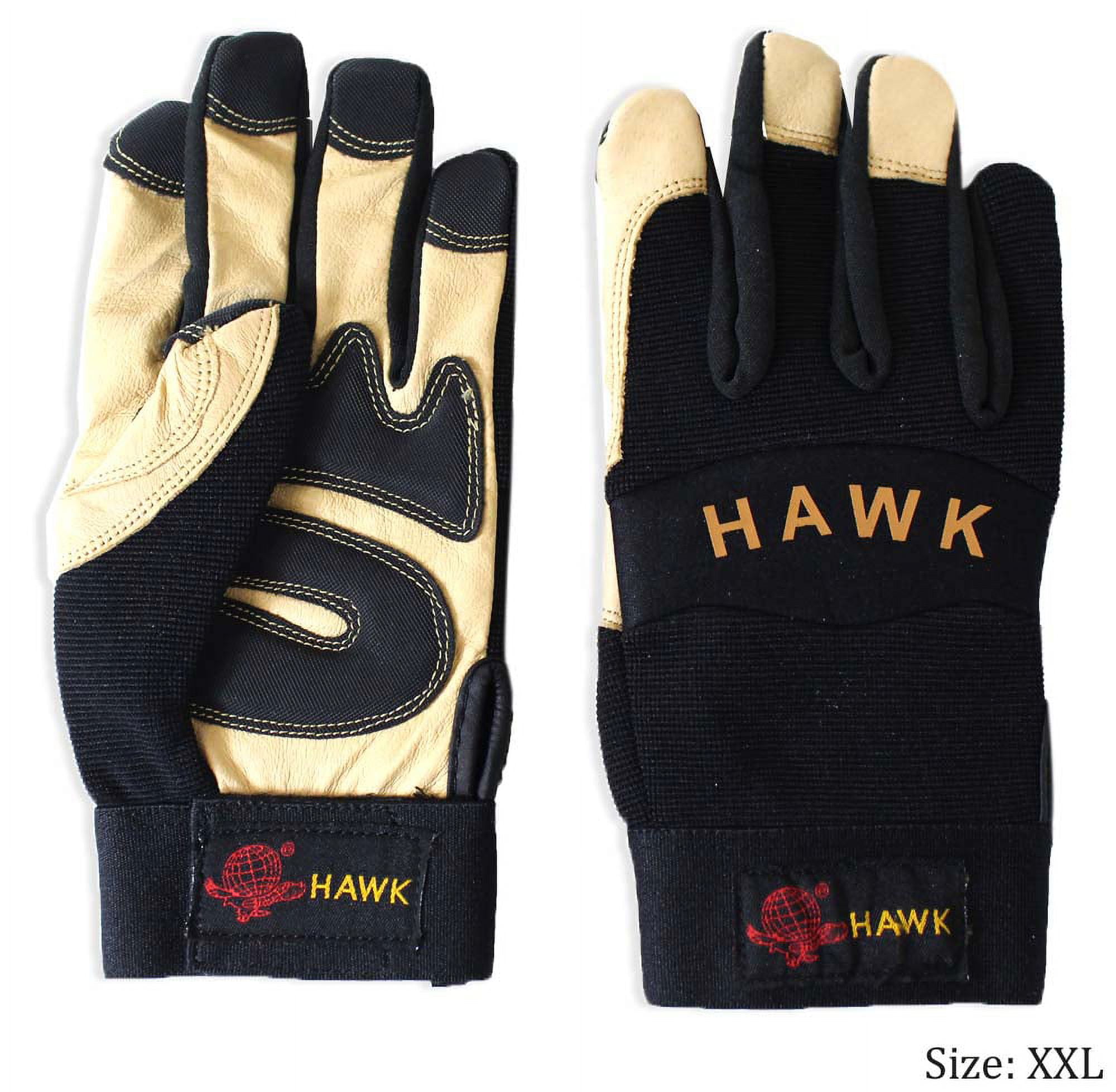 HAWK Men's Top Grain Pig Leather & Black Spandex | 2X Large (XXL ...