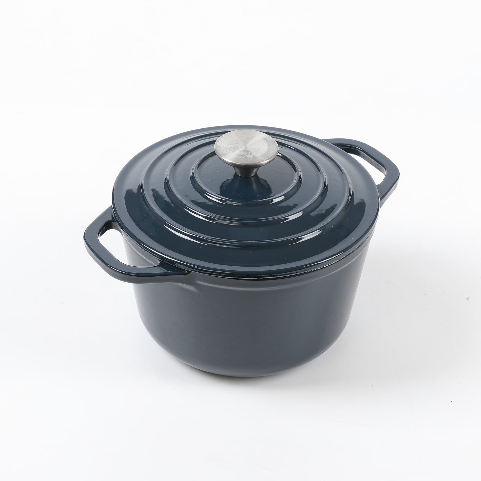 HAWOK Enameled Cast Iron Dutch Oven with Lid, 1.5 Quart Deep Round ...
