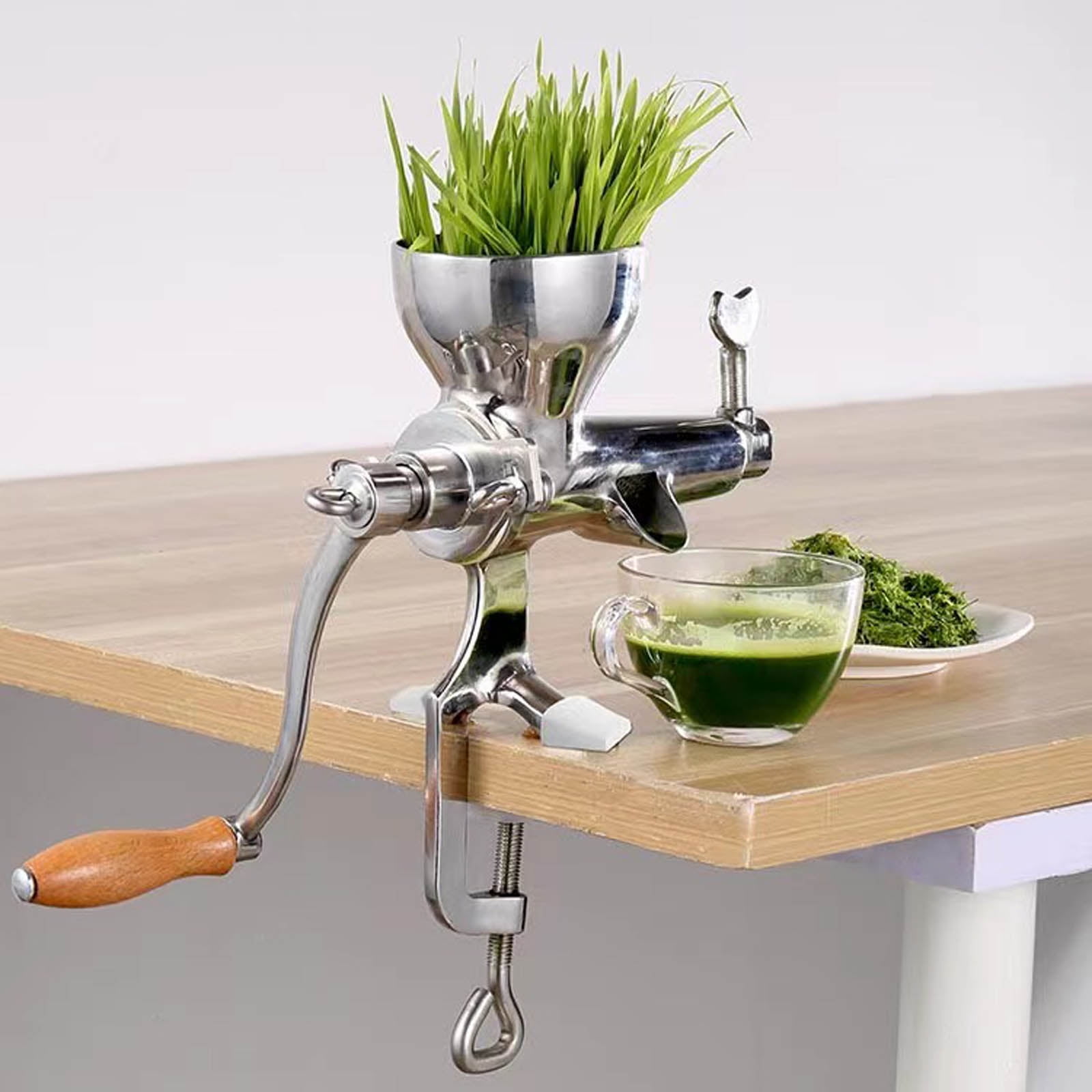 HAWOK Manual Wheatgrass Juicer, Stainless Steel Hand Crank Wheatgrass ...