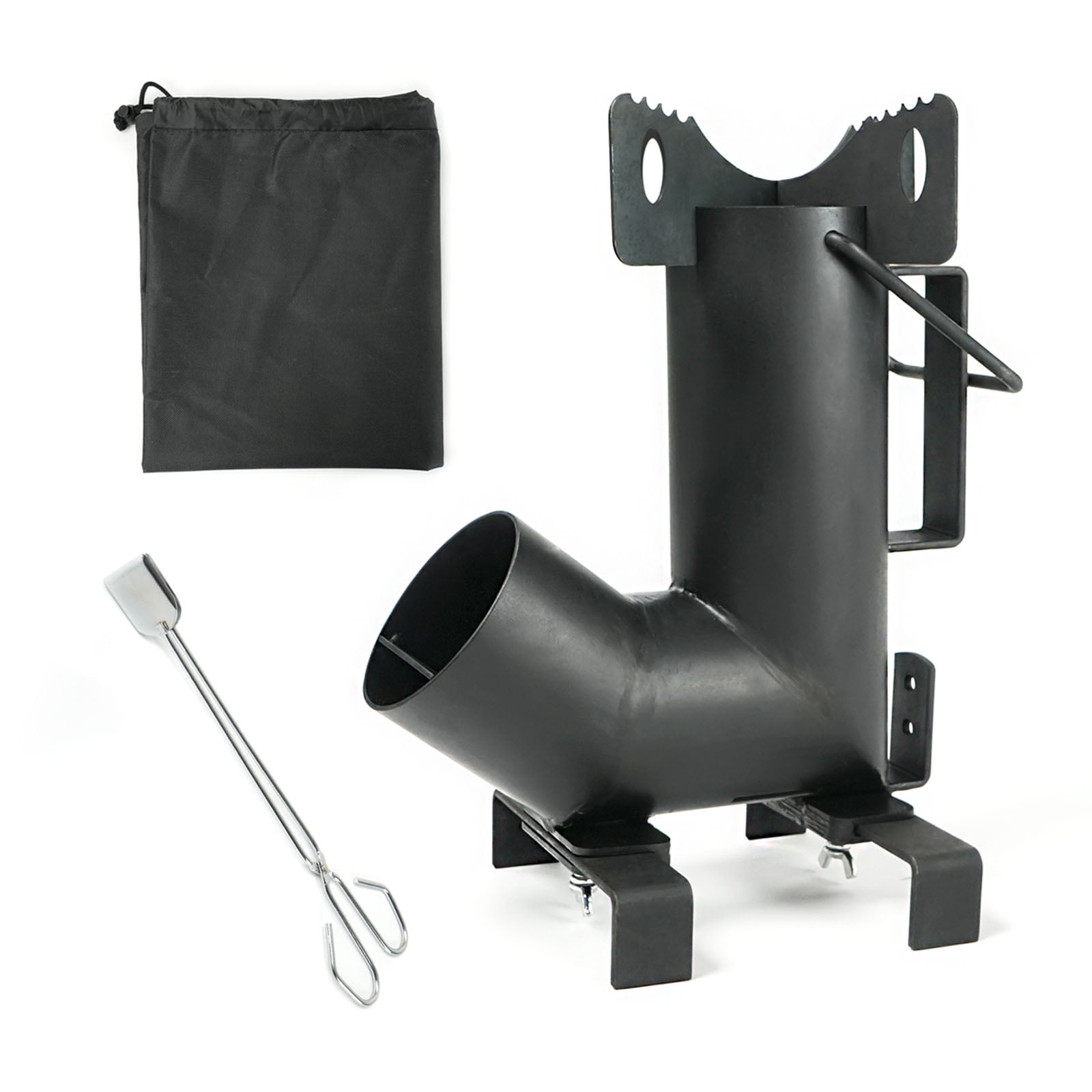 HAWOK Wood Burning Rocket Stove, Camping Rocket Stove with Fireplace ...