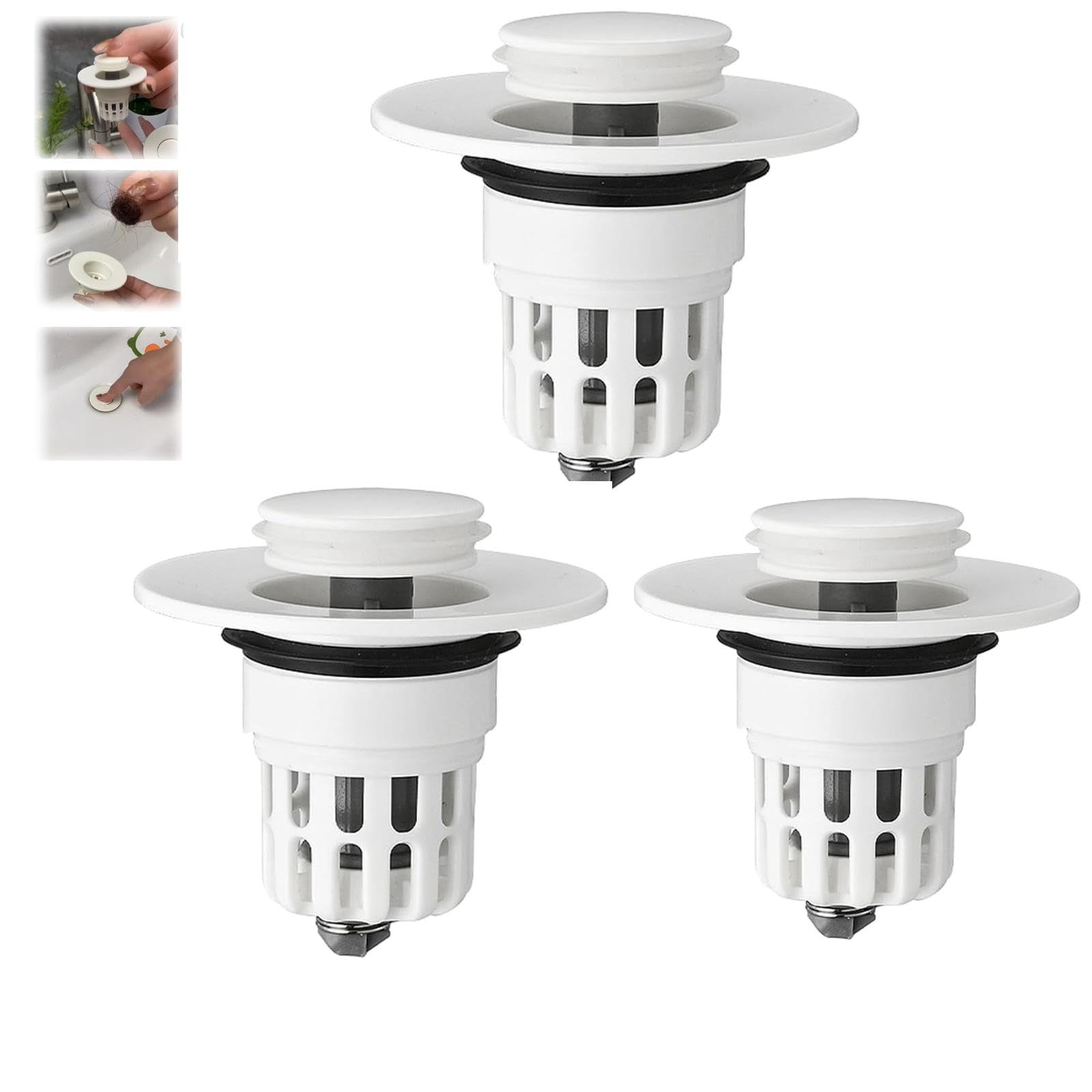 HAXIHA Basin Filter Plastic Basin Filter Universal Bathroom Wash Basin ...