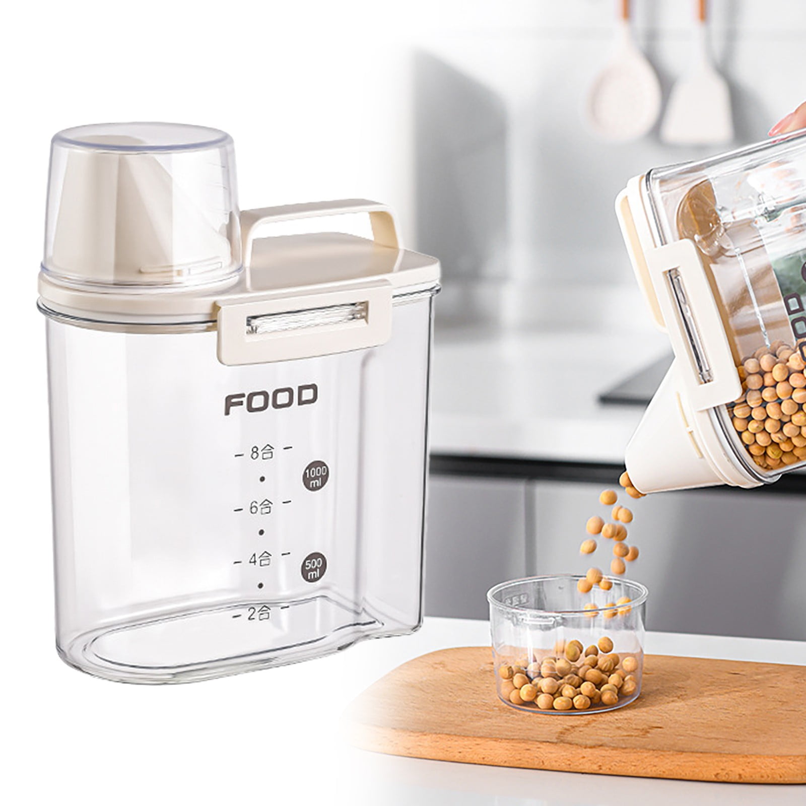 HAXIHA Cereal Containers Storage Airtight Large Dry Food Storage ...