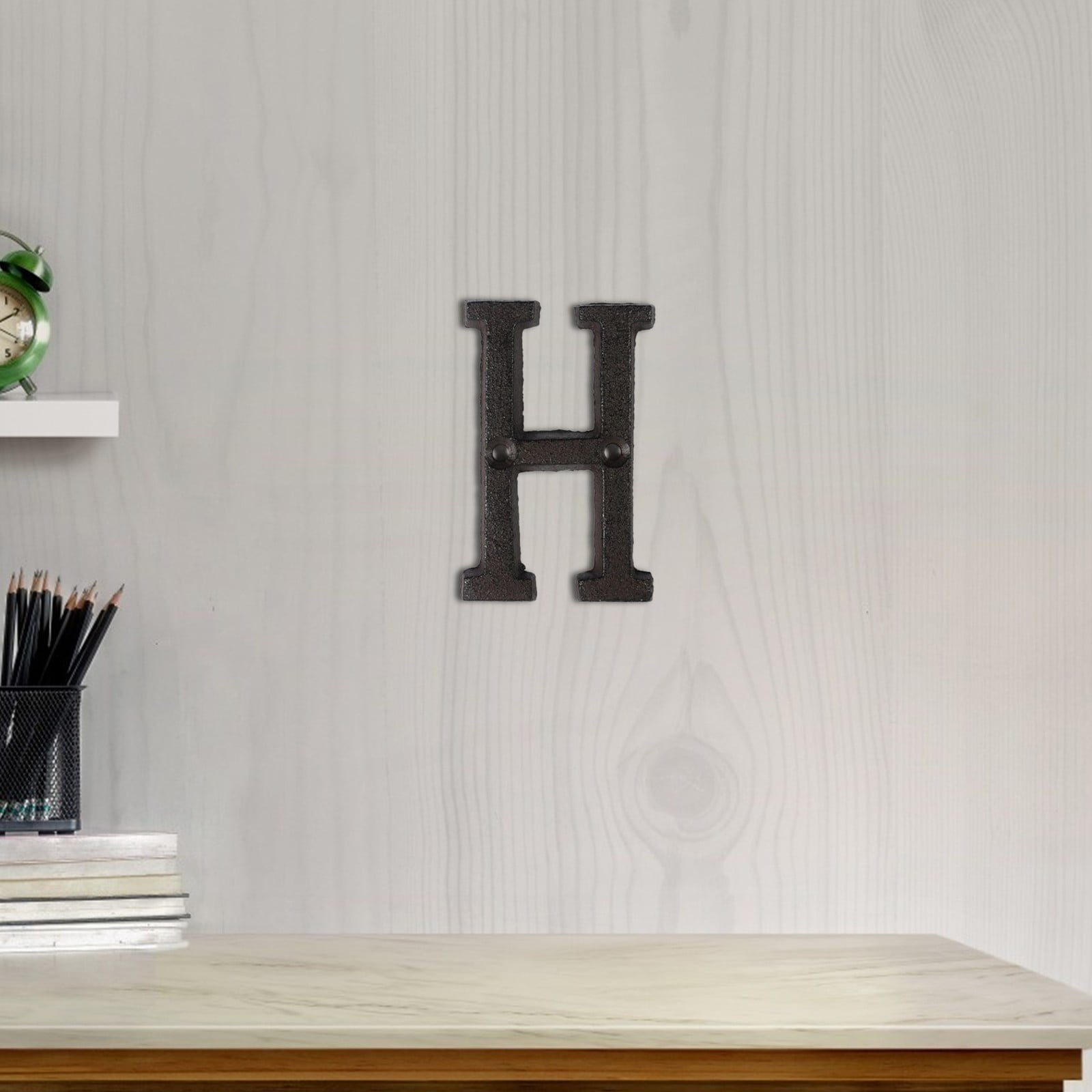 HAXIHA Wrought Iron Decorations Creative DIY House Number Casts Iron ...