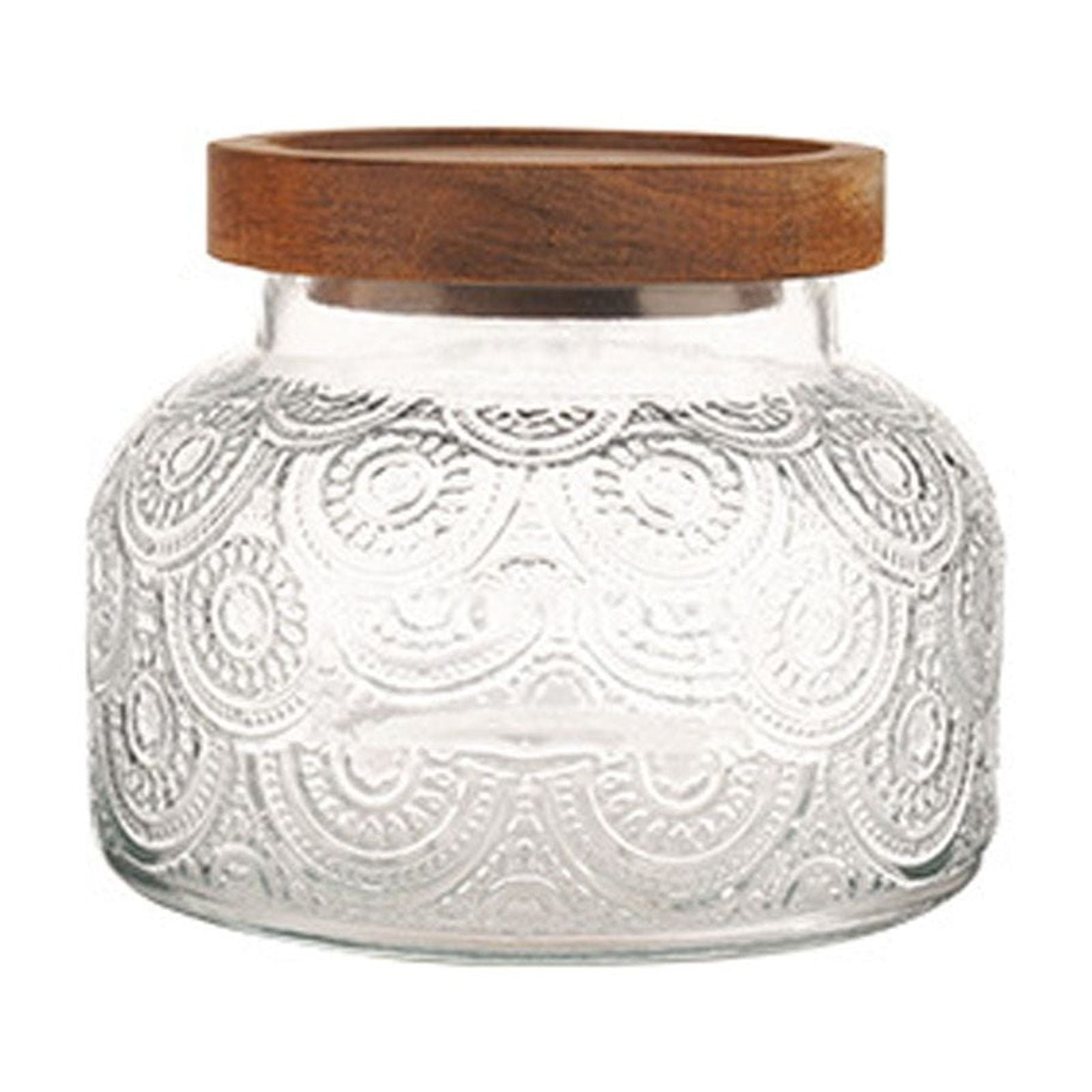 HAXMNOU Clearance Embossed Vintage Glass Jar with Airtight Lid ...