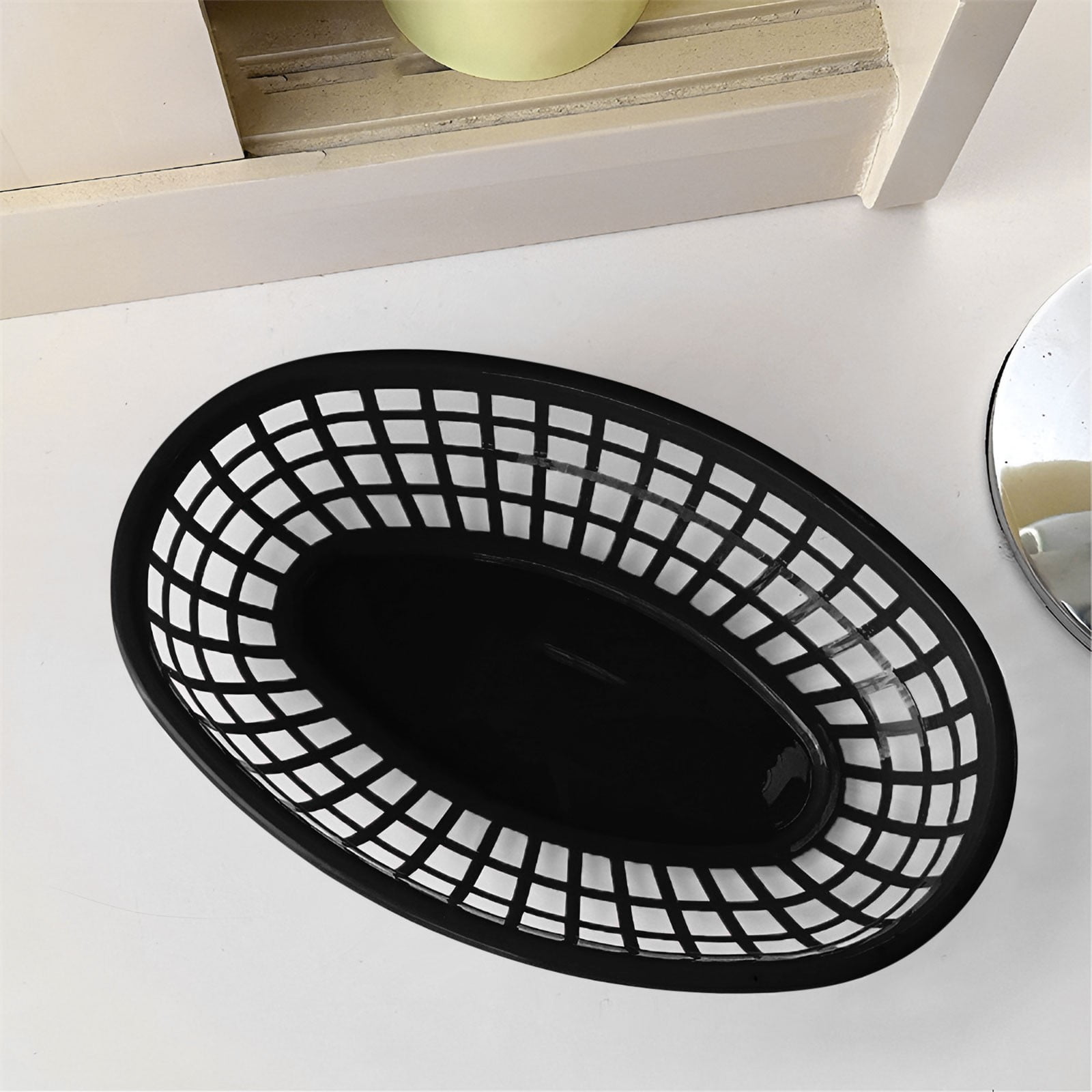 HAXMNOU Clearance Hollow Snack Basket Oval Tray Kitchen Organizer Tray ...