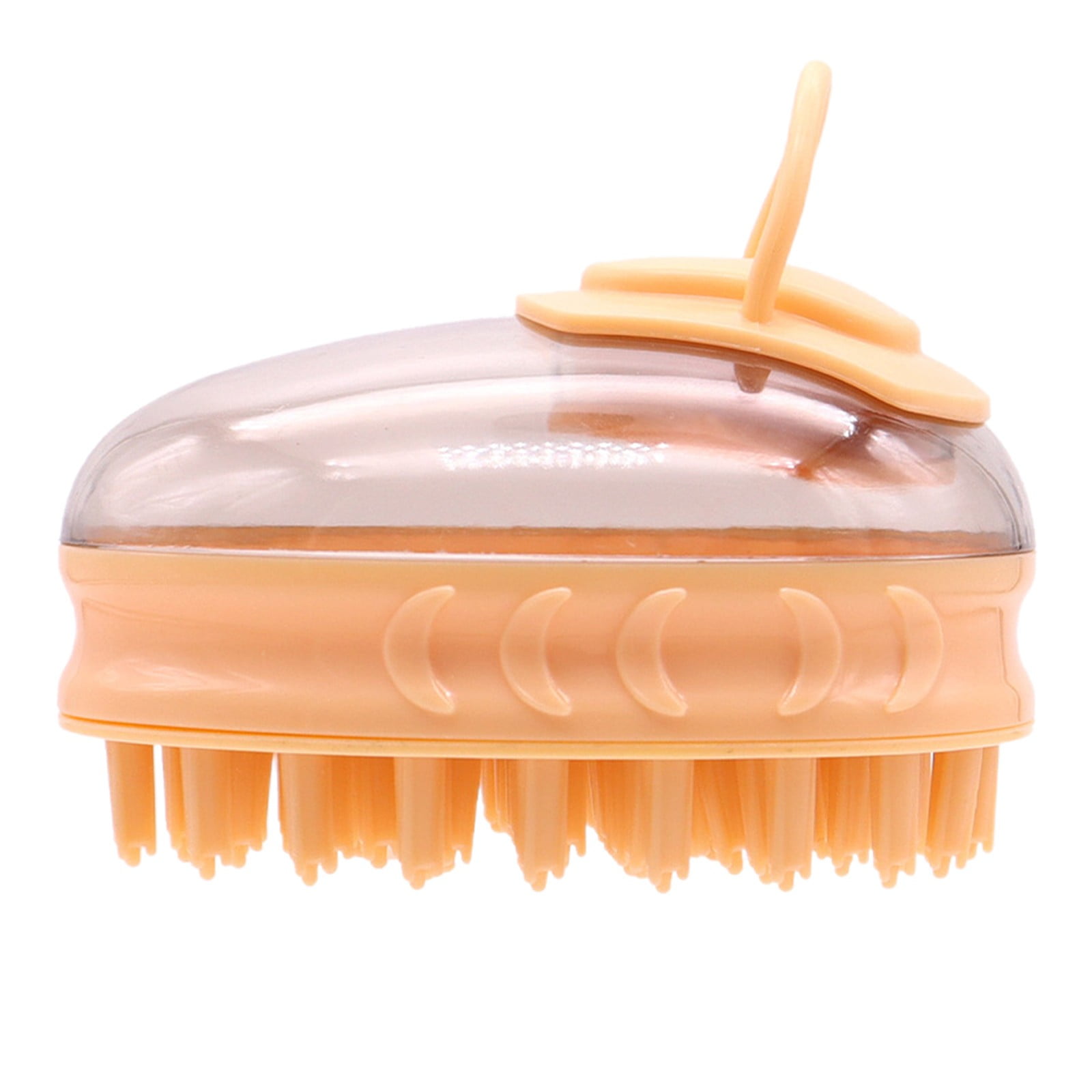 HAXMNOU Pet Bath Brush with Built-in Shampoo Dispenser, Soft Silicone ...