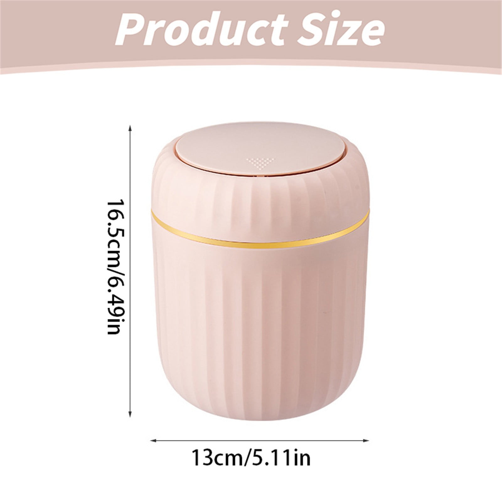 HAXMNOU Pink, Mini Trash Can with Lid,Mini Type Desktop Trash Can,Small ...