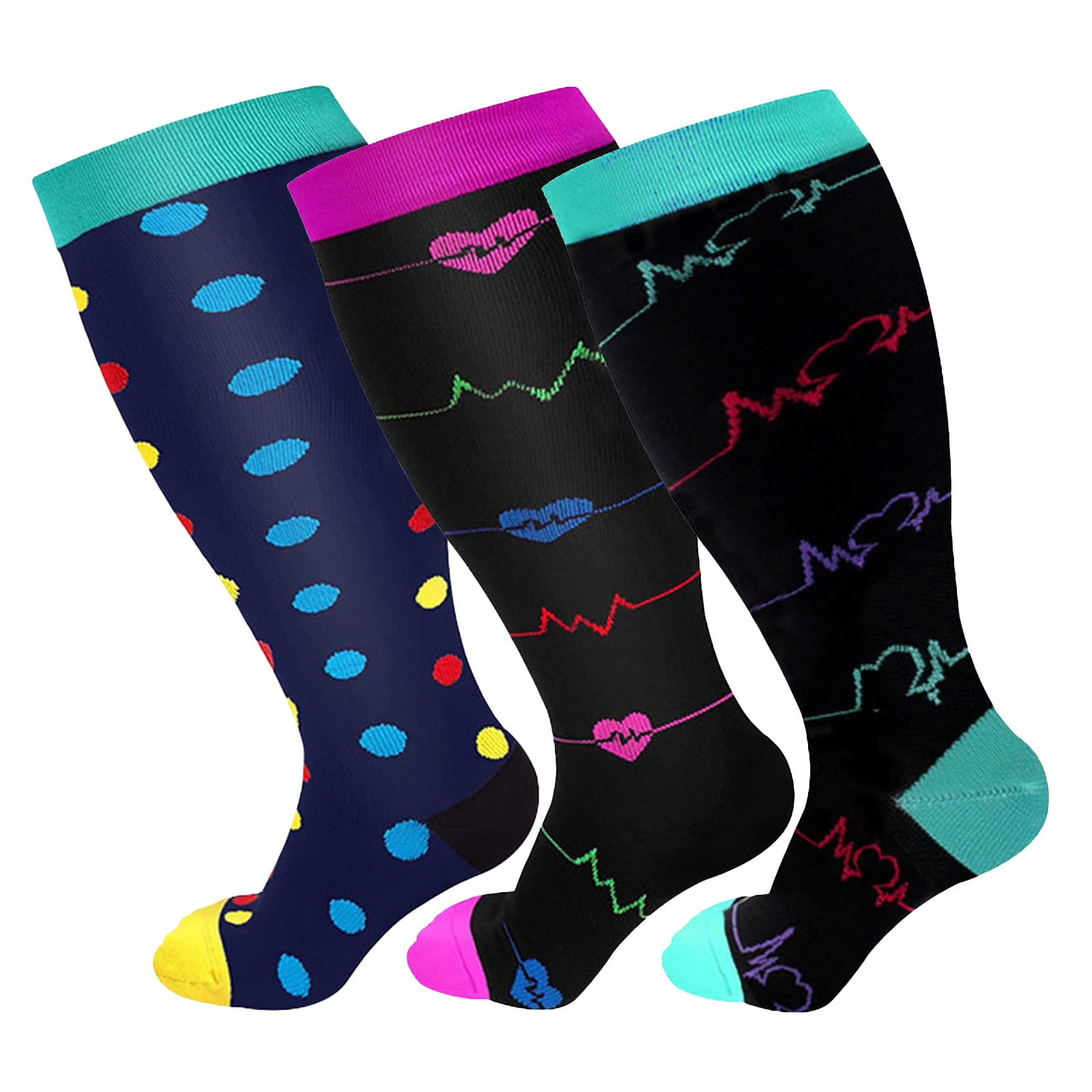 HAXMNOU Plus Size Pressure Socks High Elastic Socks Warm Socks For ...