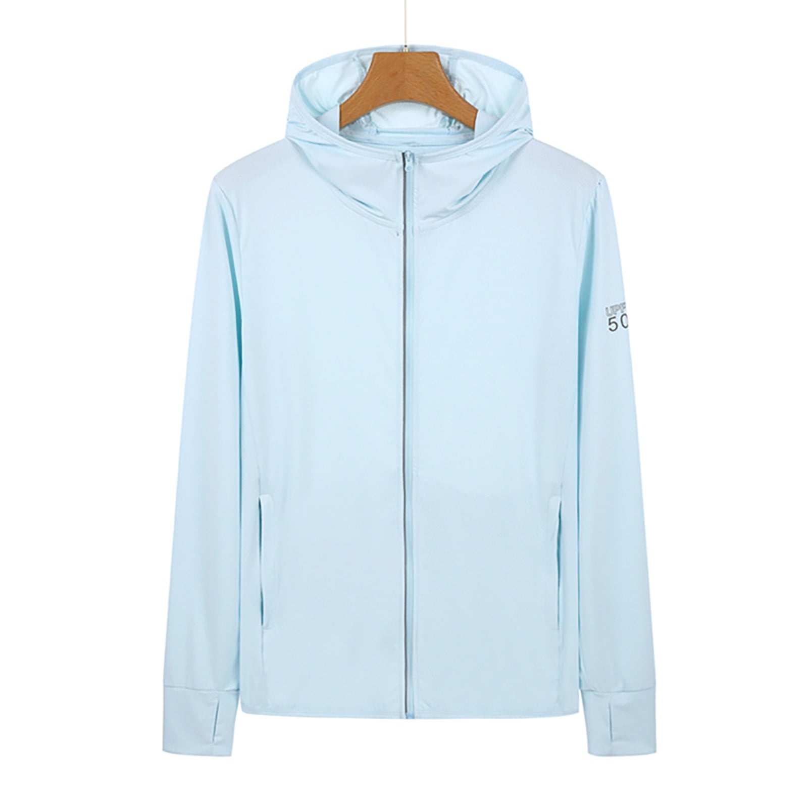 HAXMNOU Women's Long Sleeve Sun Block Shirts UPF SPF 50+ Zip Up Hoodie ...