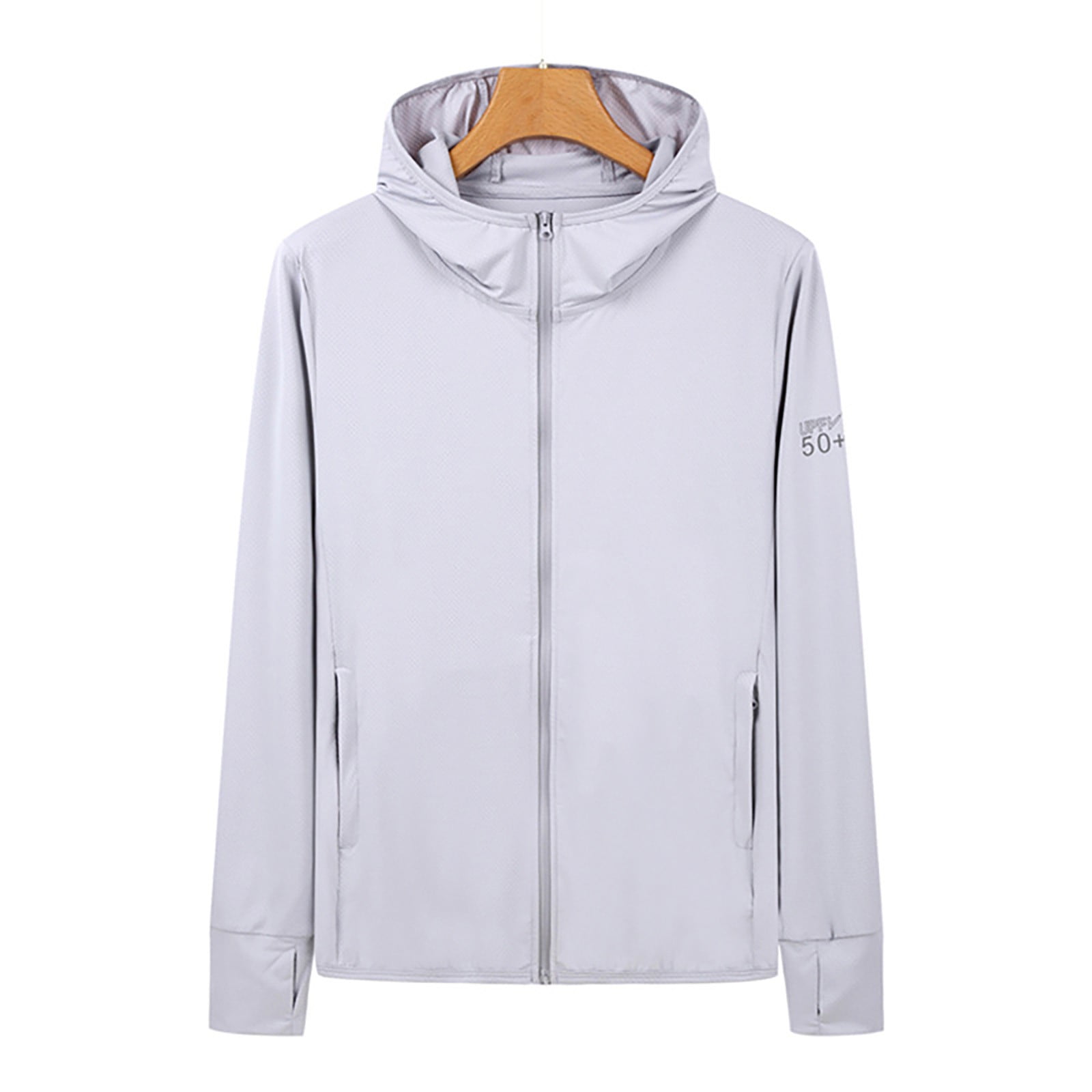 HAXMNOU Women's Long Sleeve Sun Block Shirts UPF SPF 50+ Zip Up Hoodie ...