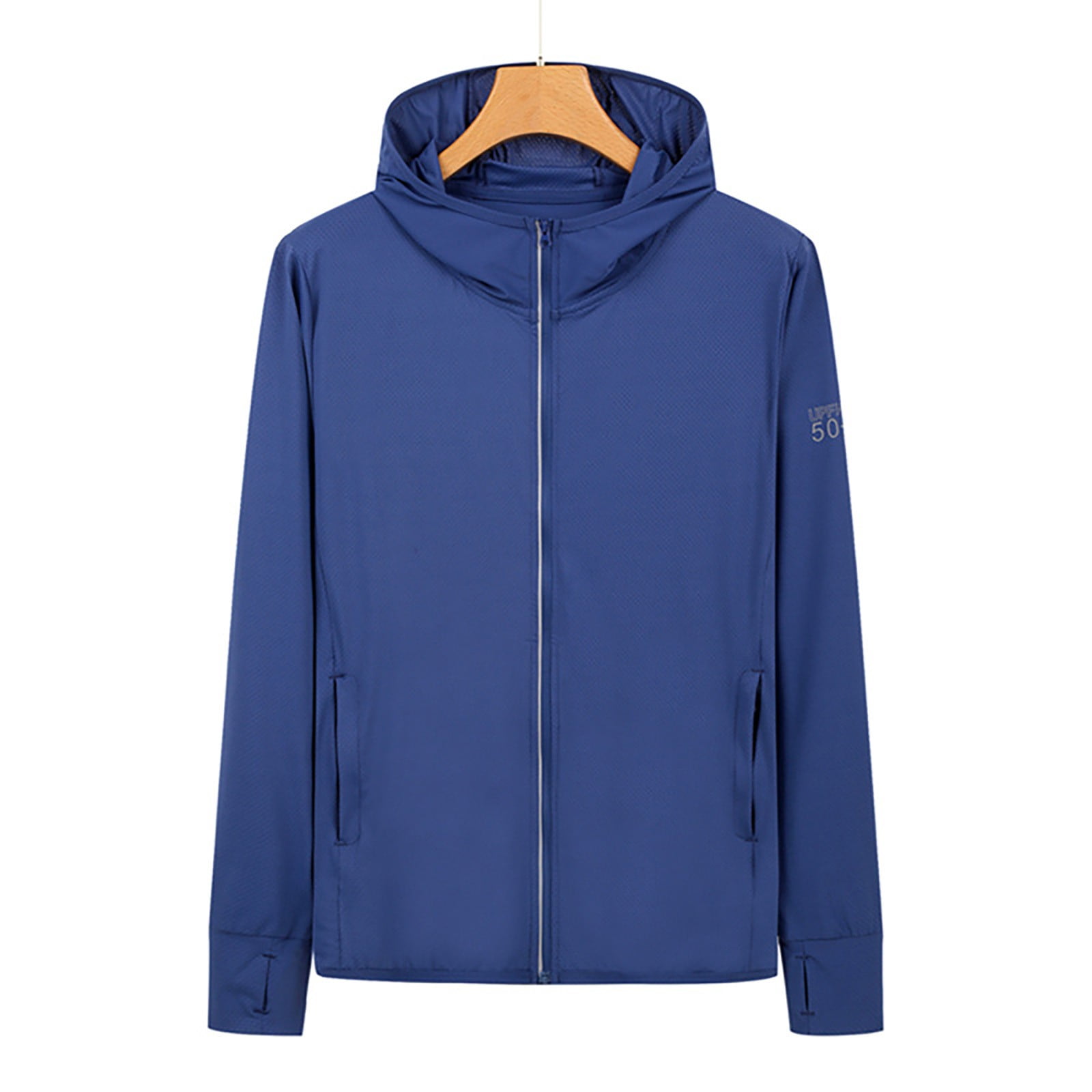 HAXMNOU Women's Long Sleeve Sun Block Shirts UPF SPF 50+ Zip Up Hoodie ...