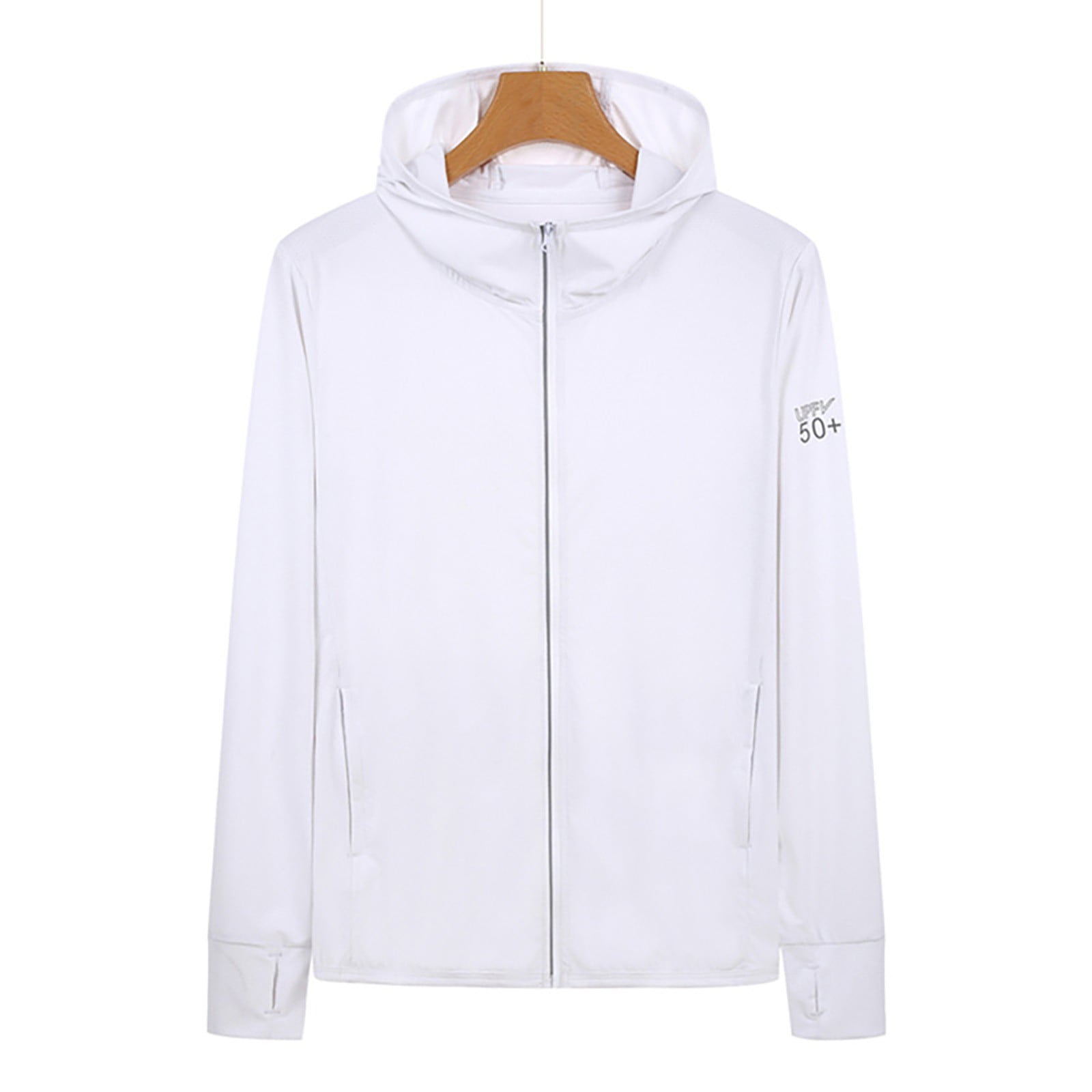 HAXMNOU Women's Long Sleeve Sun Block Shirts UPF SPF 50+ Zip Up Hoodie ...