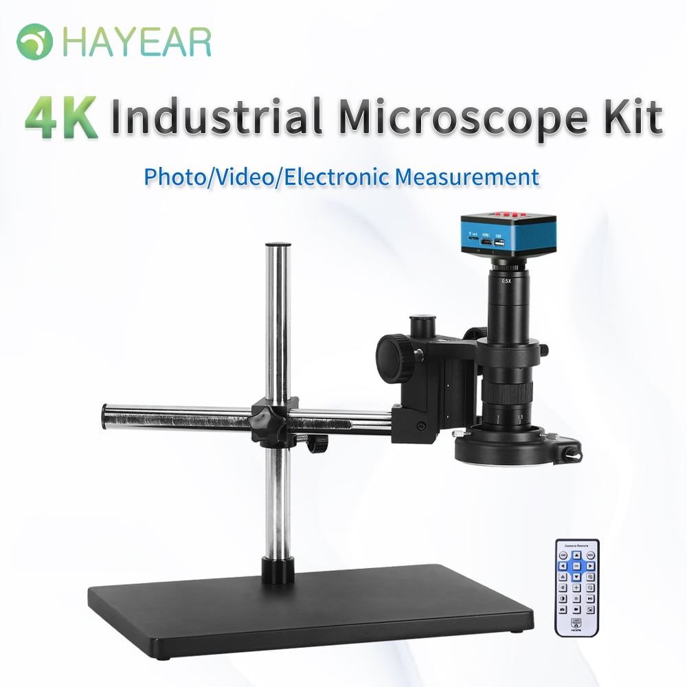 HAYEAR 4KHD 60FPS Microscope Camera 180X Parfocal Lens Industrial ...