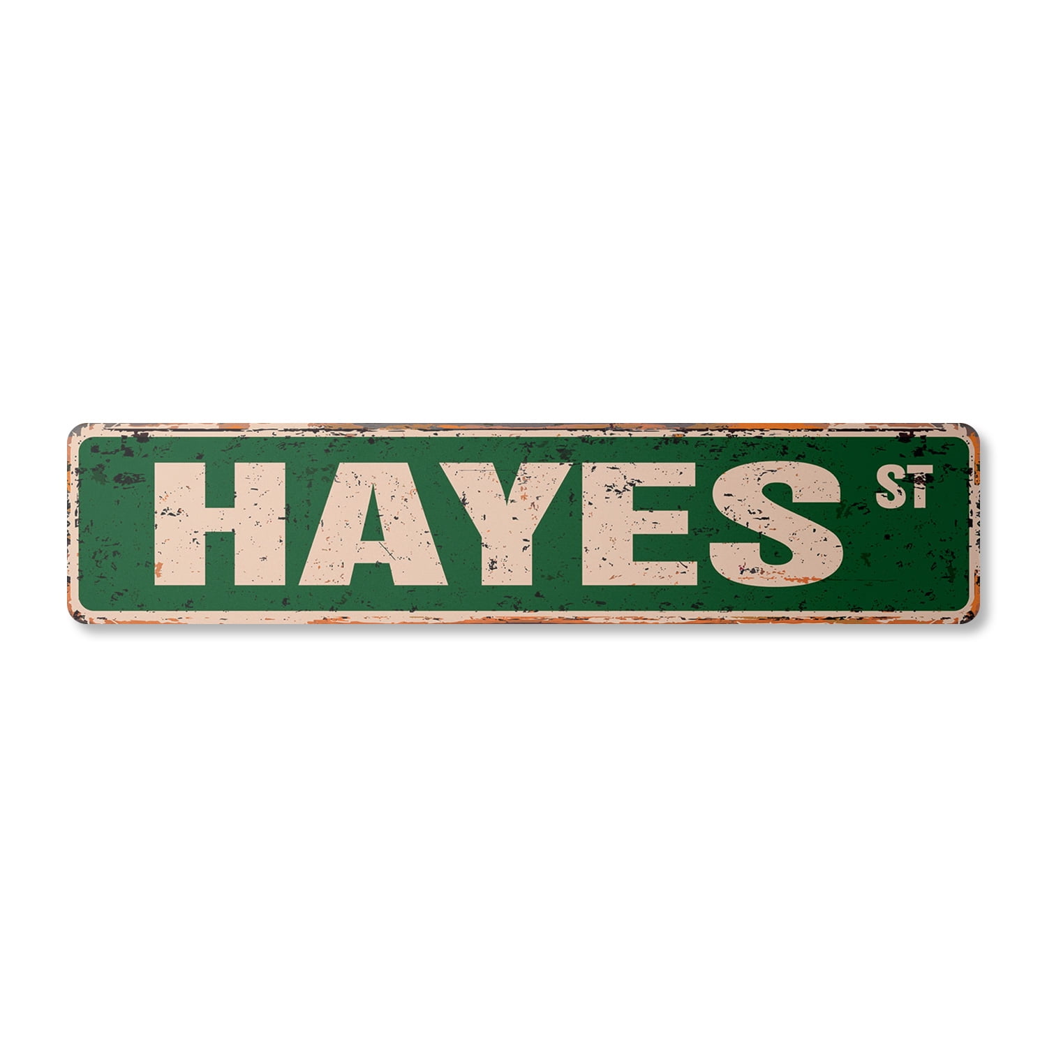 HAYES Vintage Plastic Street Sign Childrens Name Room Sign | Indoor ...