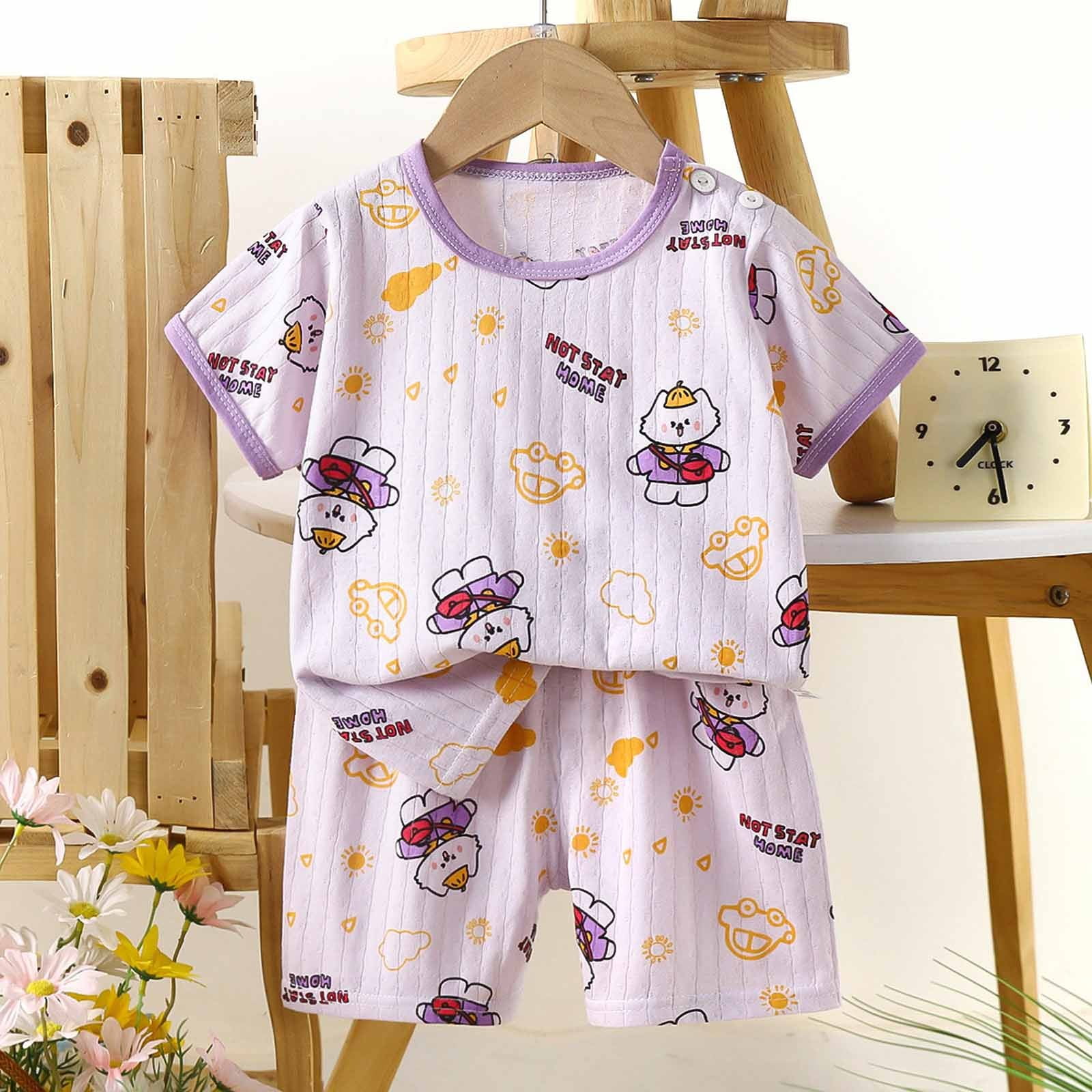 HAYIMI Child Boys Outfit Sets 2PCS Comfortable Short Sleeve Animal ...