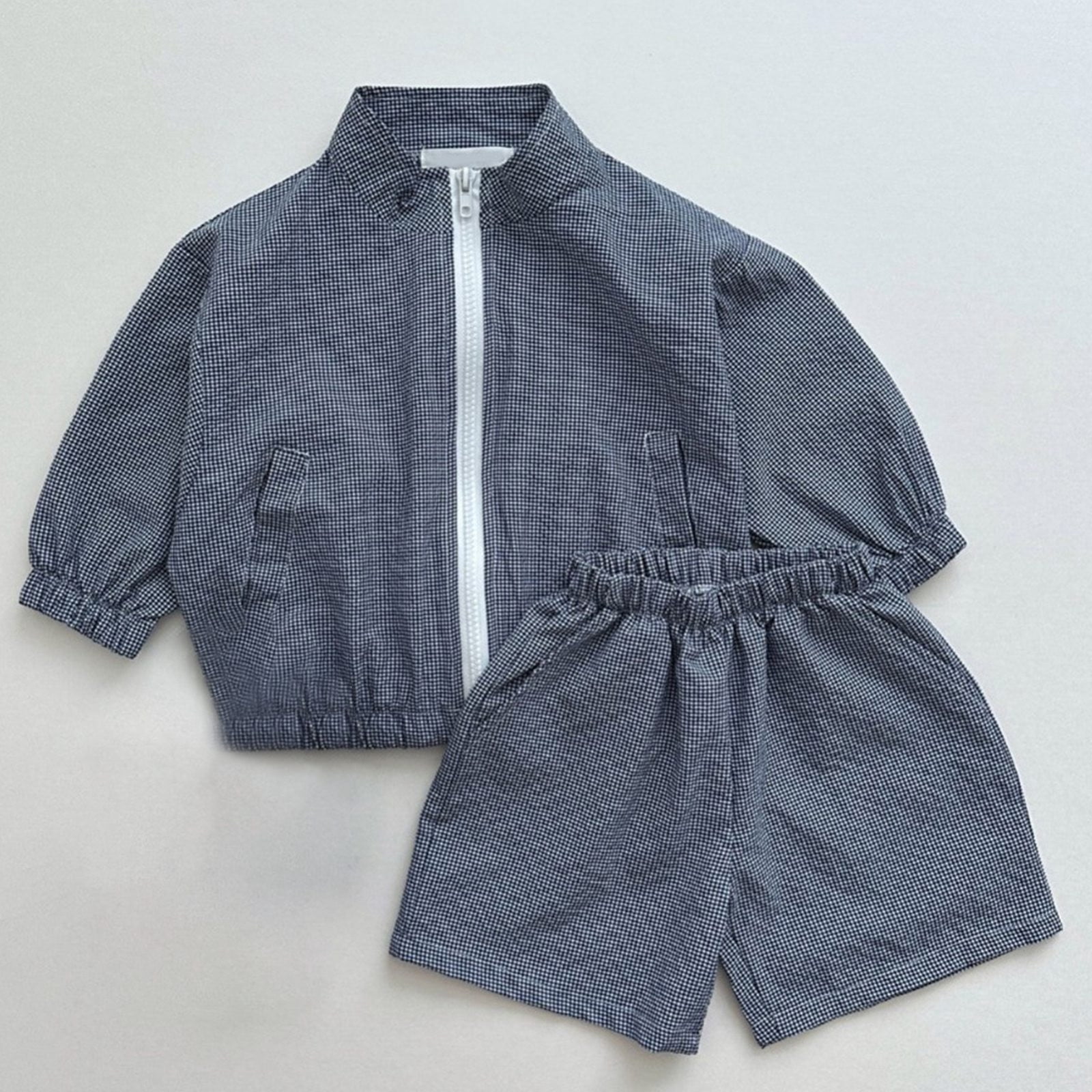 HAYIMI Child Boys Summer Outfits 2 Piece Set Zip Jacket With Shorts ...