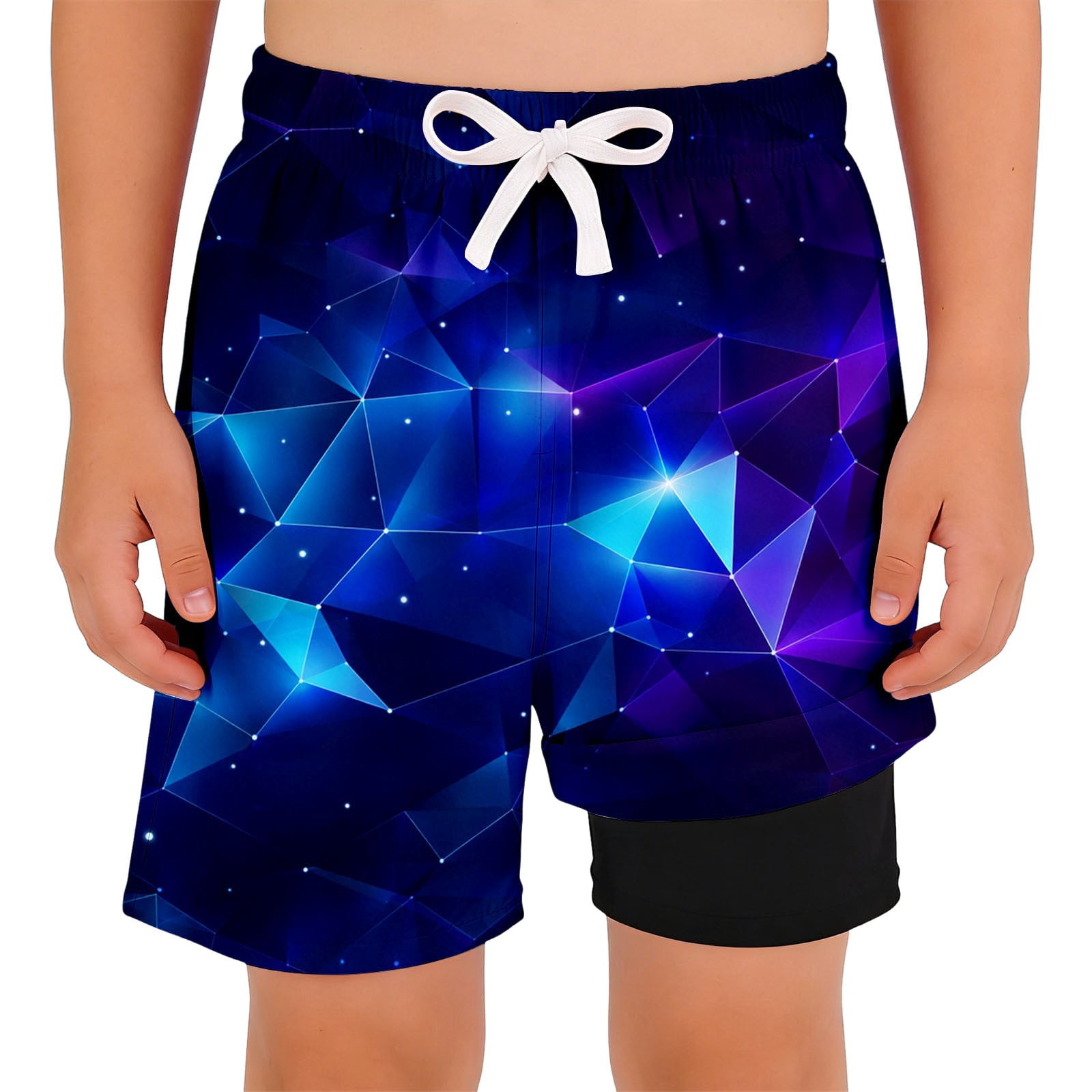 HAYIMI Child Bright Boys Beach Colorful Print Shorts Summer Adventures ...
