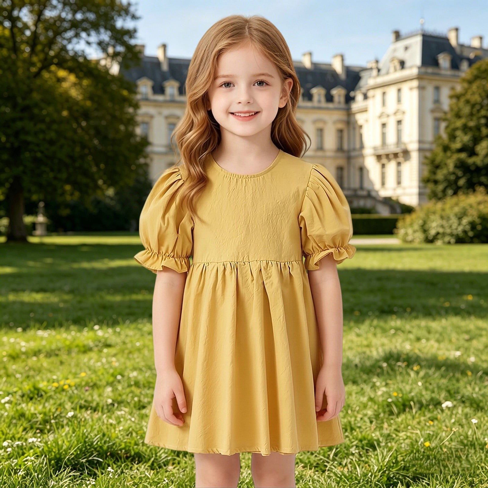 HAYIMI Child Girls Summer Dresses Style Casual Wear For Kids Outdoor ...