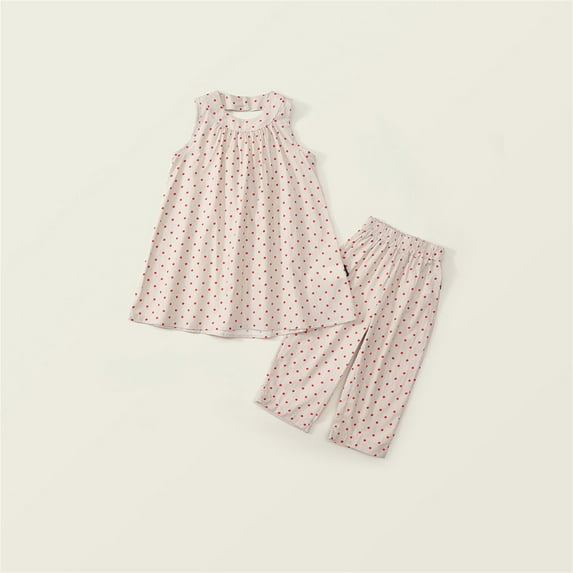 HAYIMI Child Kids Toddler Baby Girls Summer Sleeveless Tops Dot Print ...