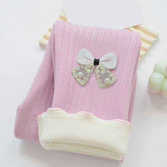 HAYIMI Child Winter Fuzzy Pants Girls Warm Thermal Tights Cold Weather ...