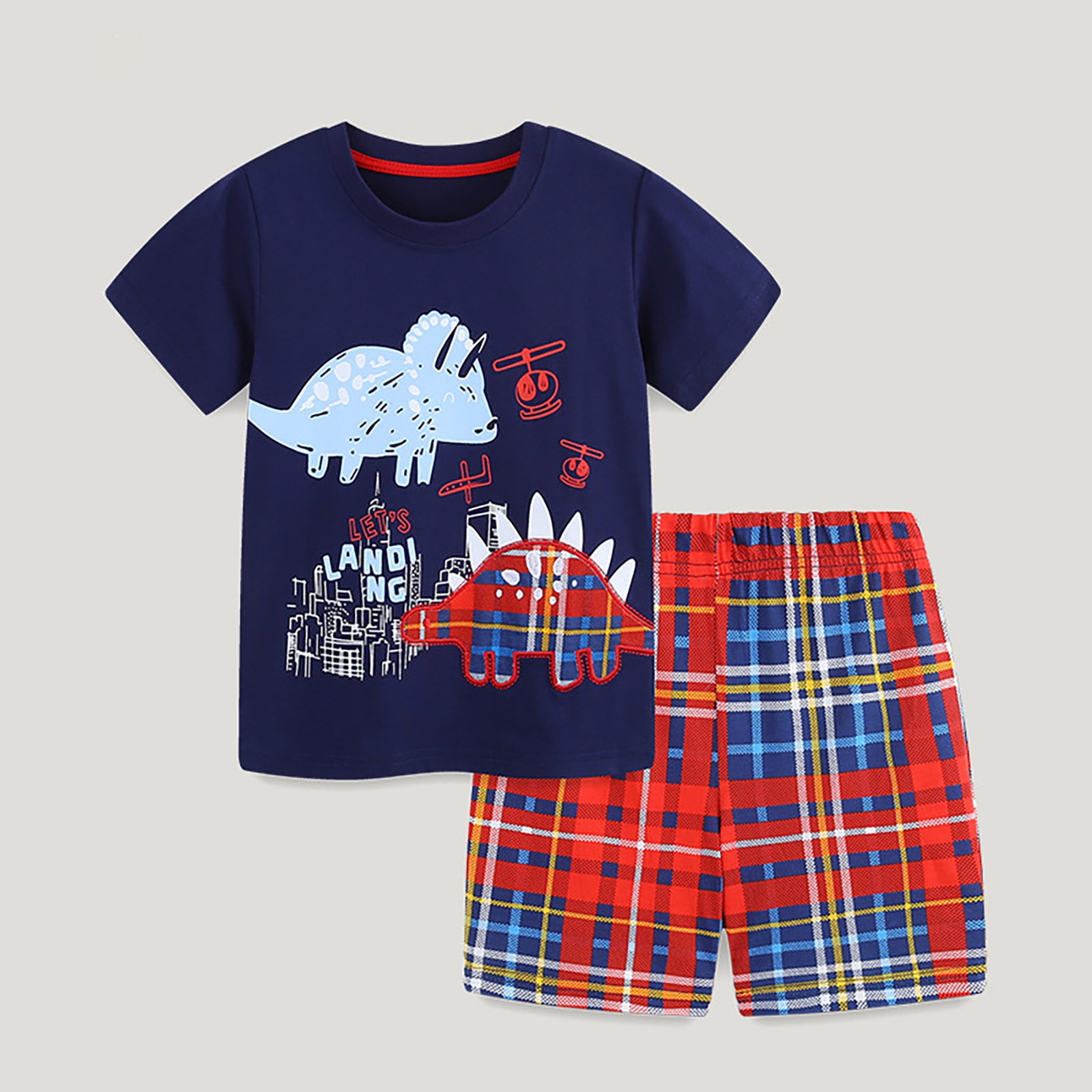 HAYIMI Toddler Boys O-Neck Short Sleeve Prints T Shirt Tops Shorts ...